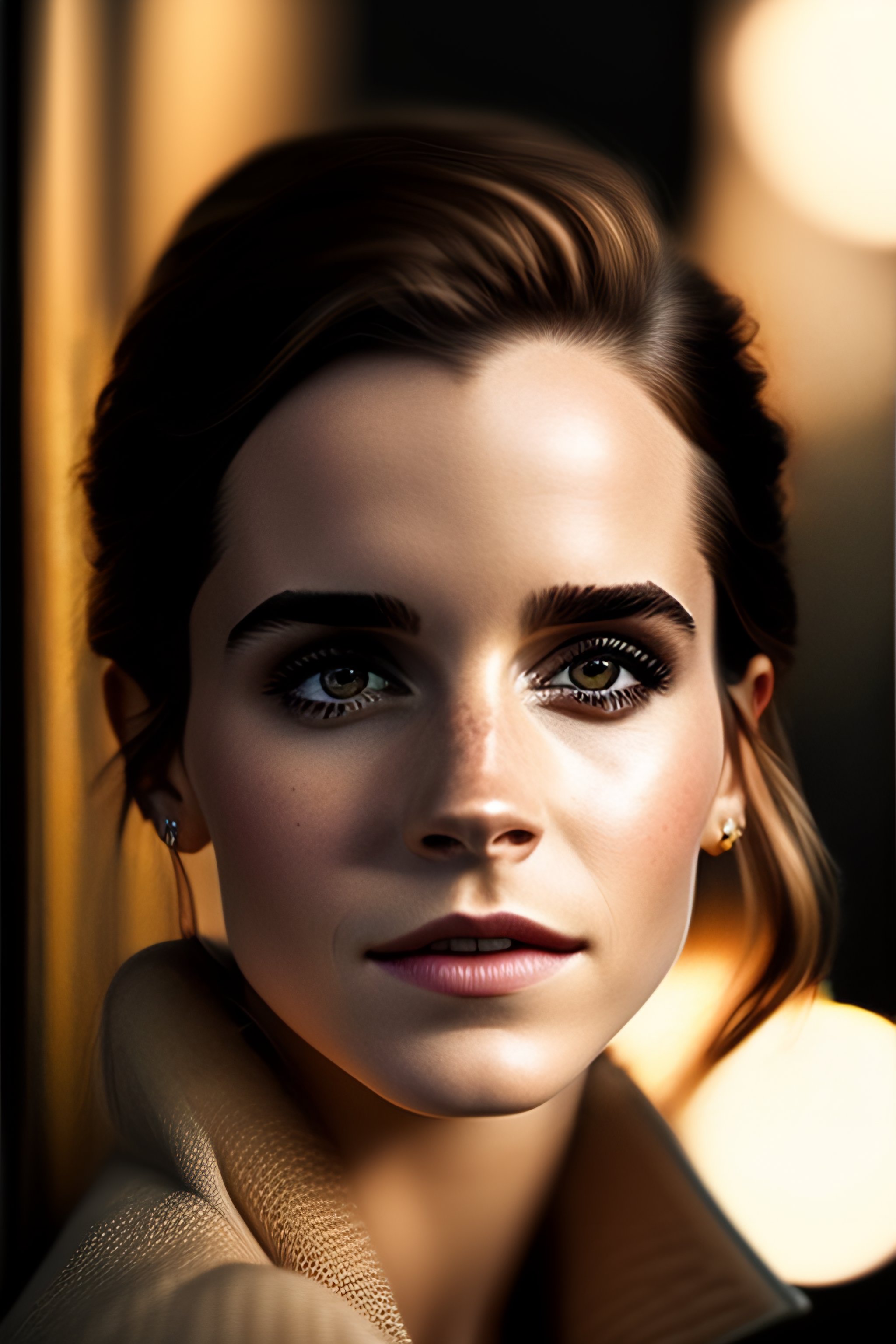 Lexica - A beautiful close - up shot of emma watson, beautiful soft ...