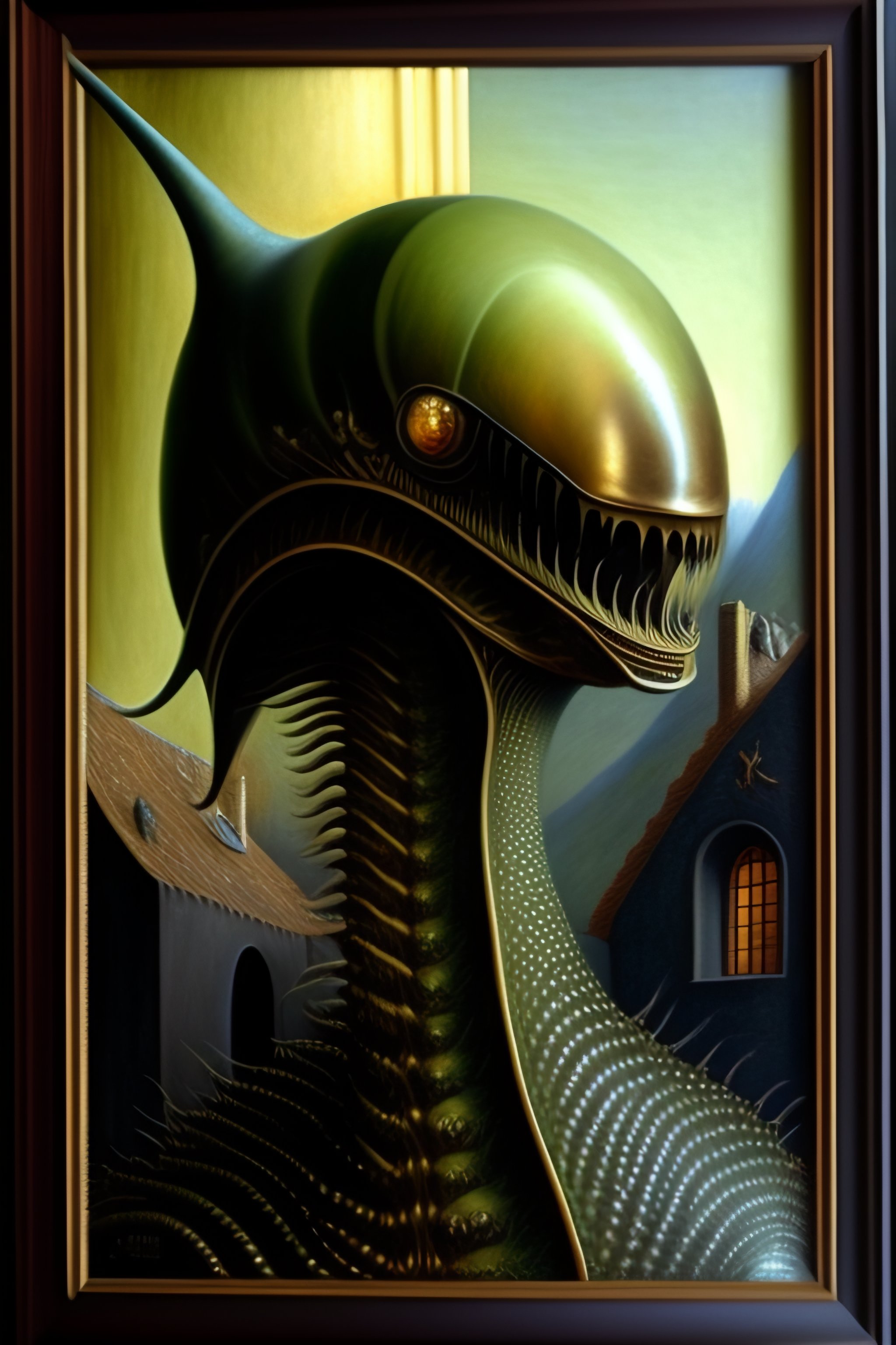 Lexica - Giger's Alien monster, a scientific study painted by ...