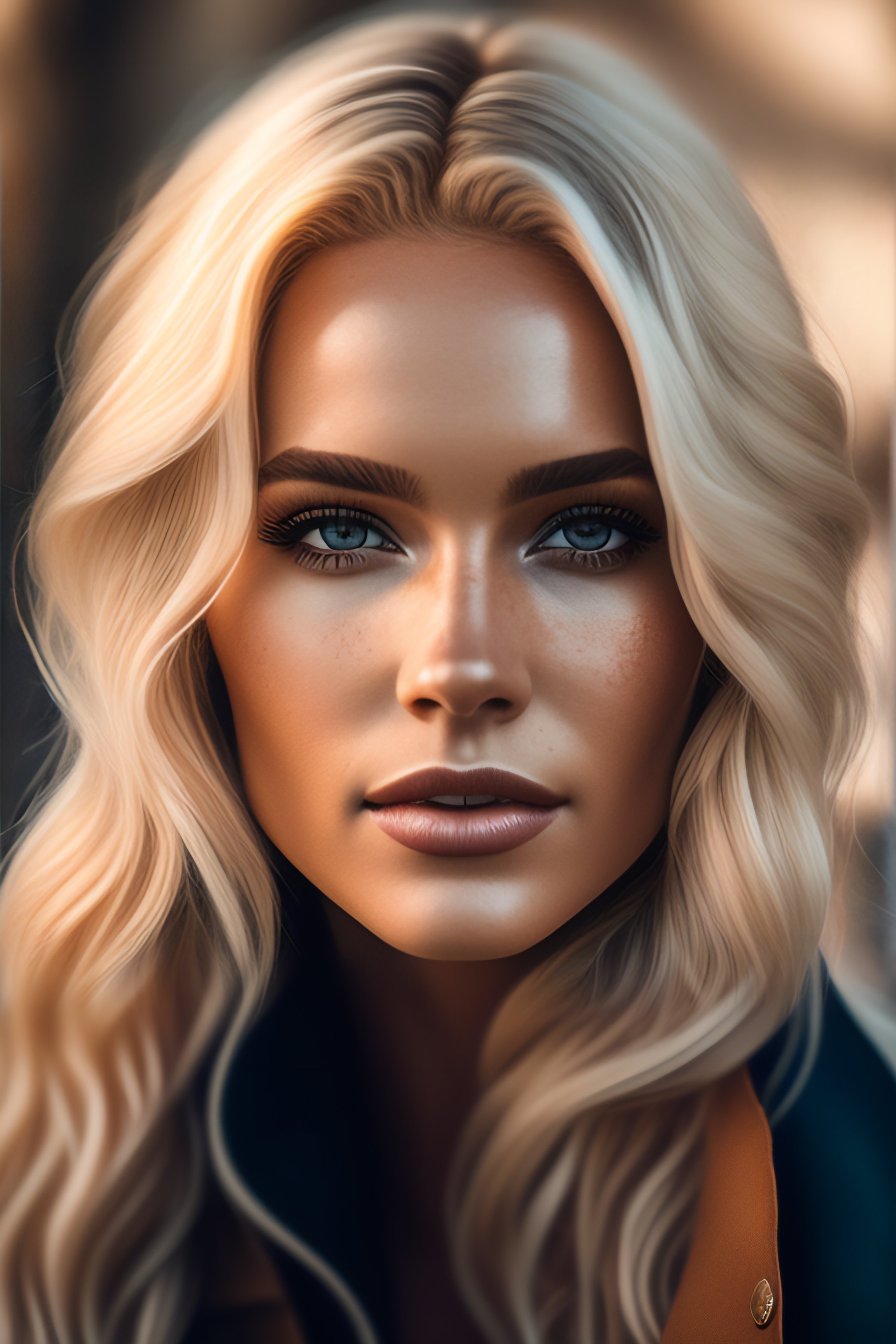 Lexica - A portrait of a beautiful blonde woman, fine - art photography ...