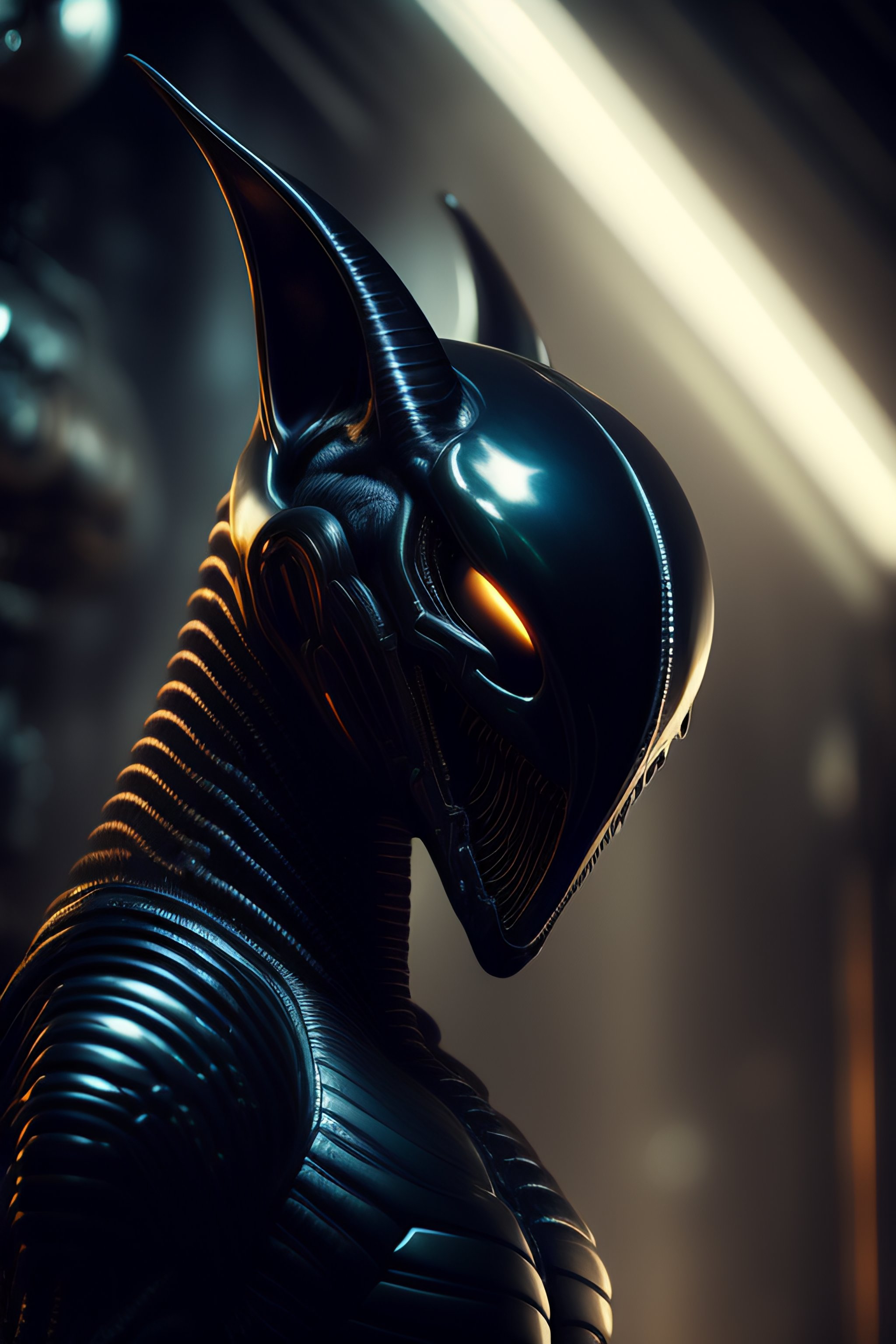 Lexica - Xenomorph portrait, full body cinematic style digital art ...