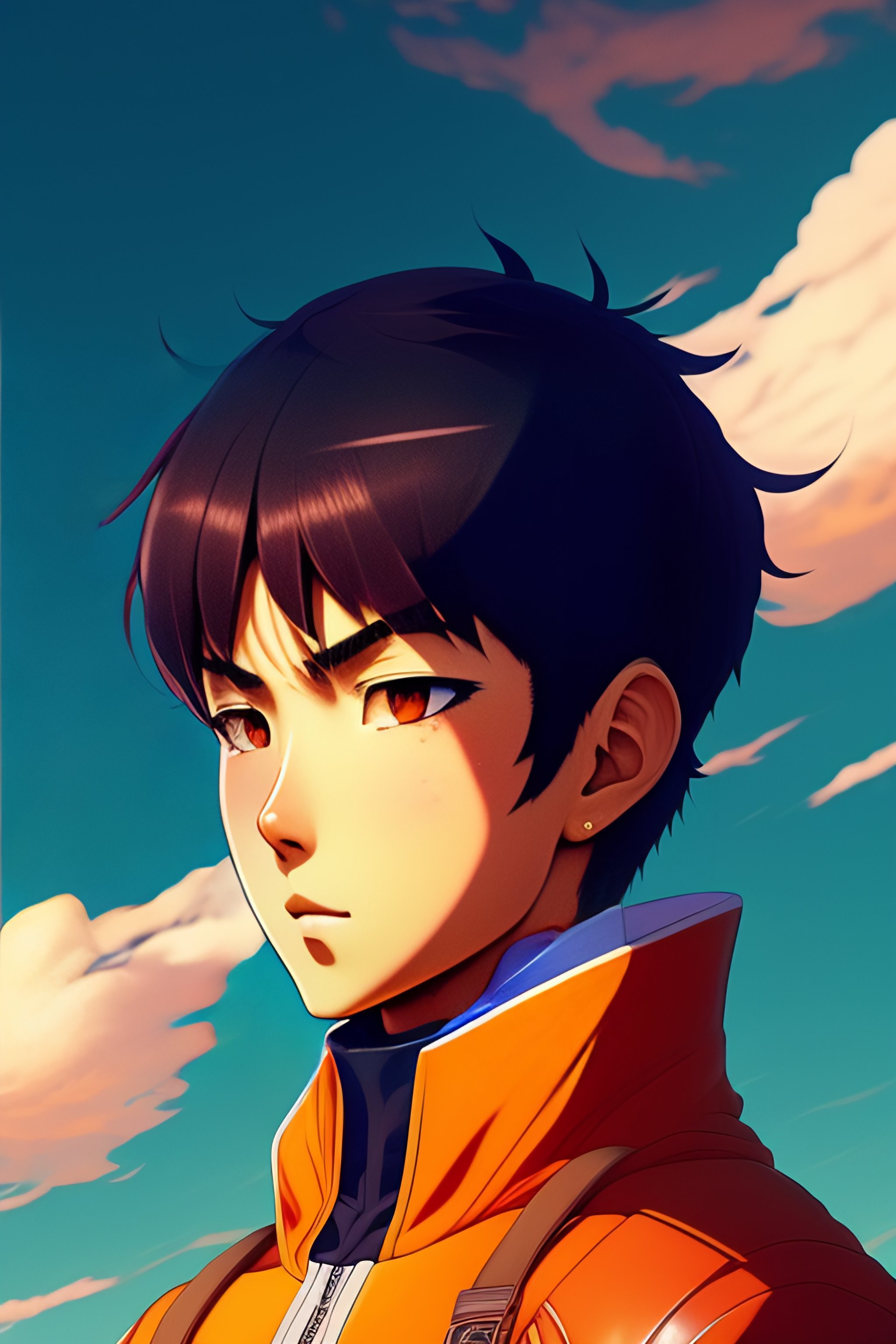 Lexica - Character portrait of a young man, handsome face, large eyes ...