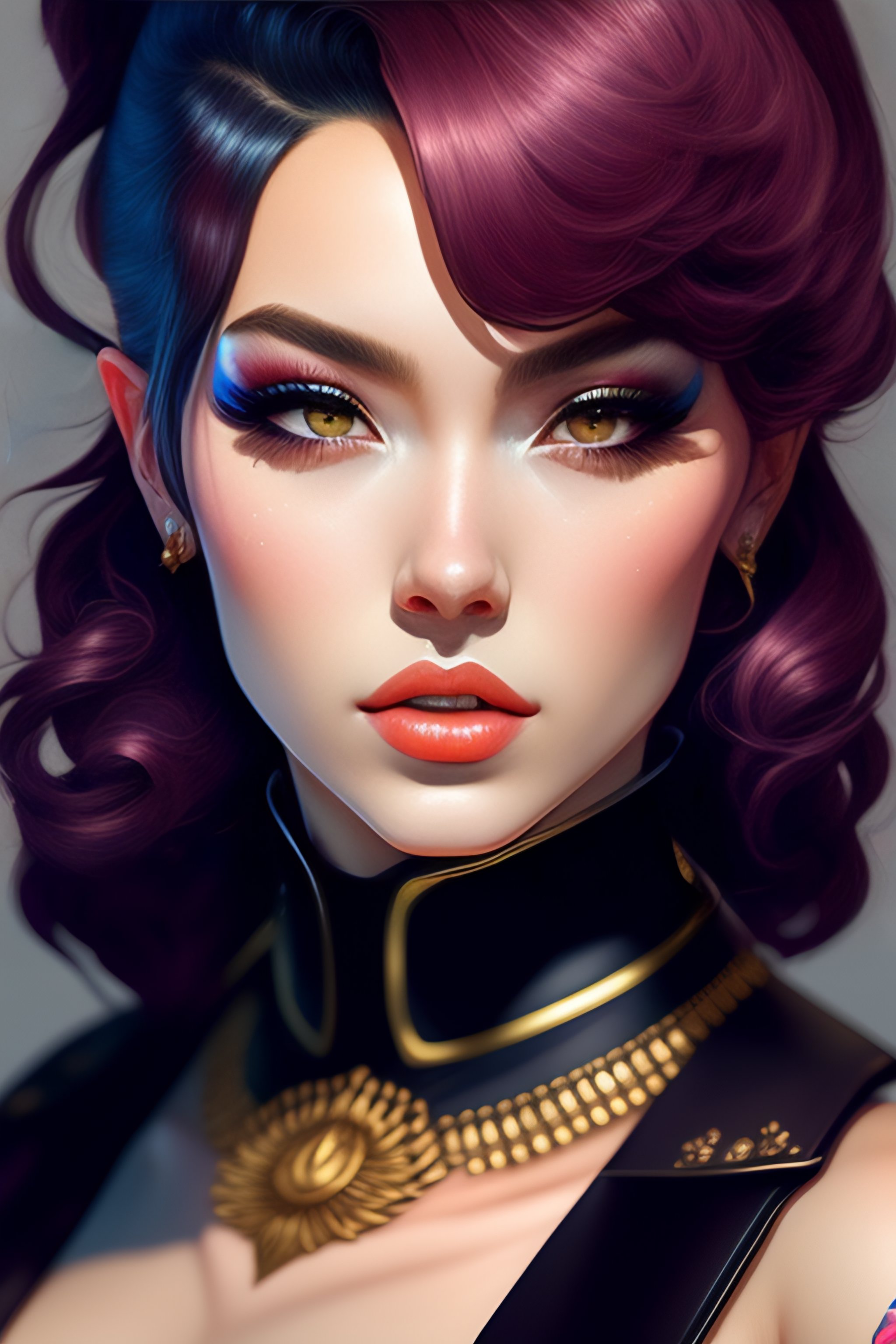 Lexica - A portrait of a beautiful punkrock girl, art by ilya kuvshinov ...