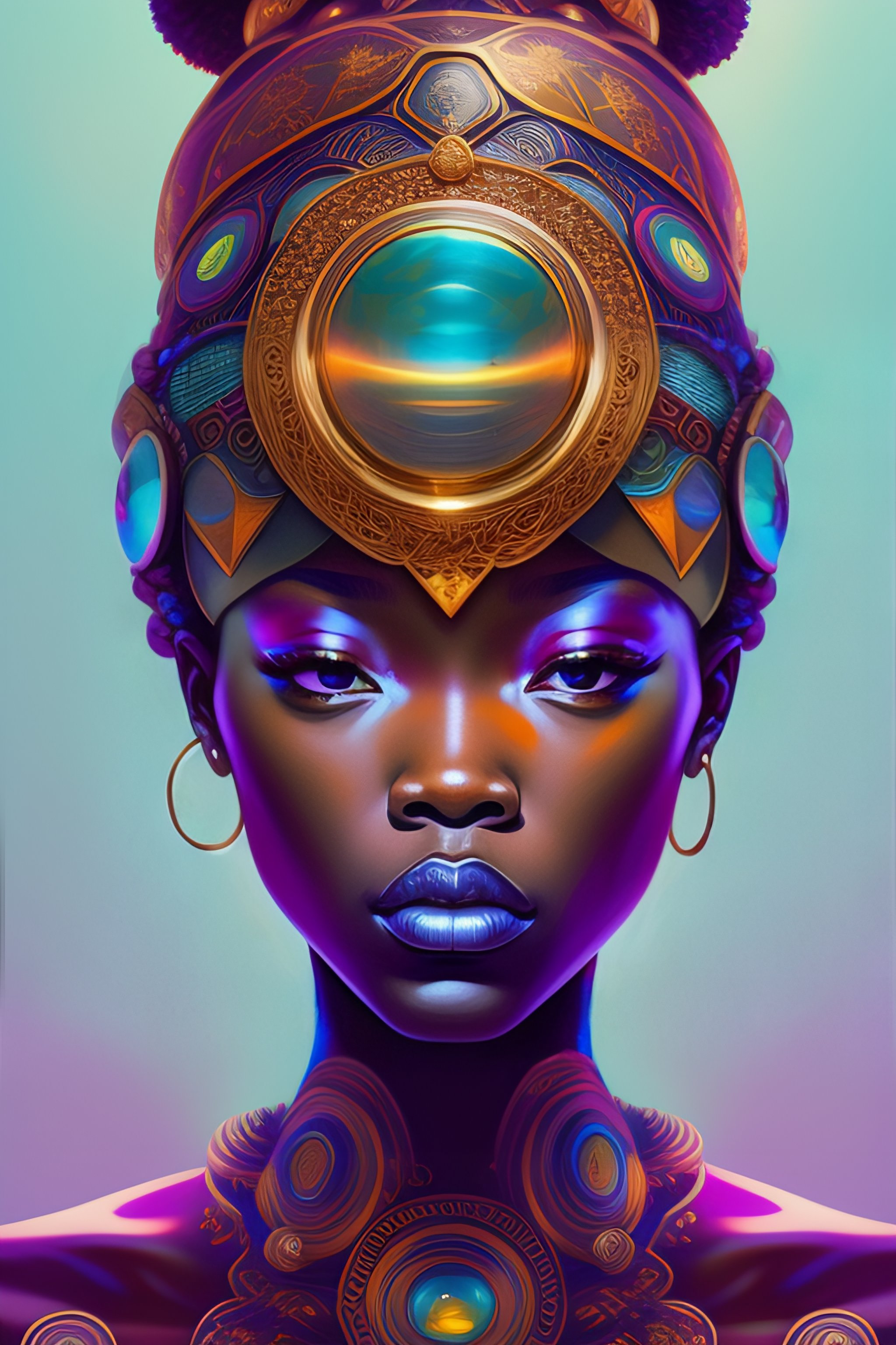 Lexica - Citizen portrait afrofuturism soft light painted by james jean ...