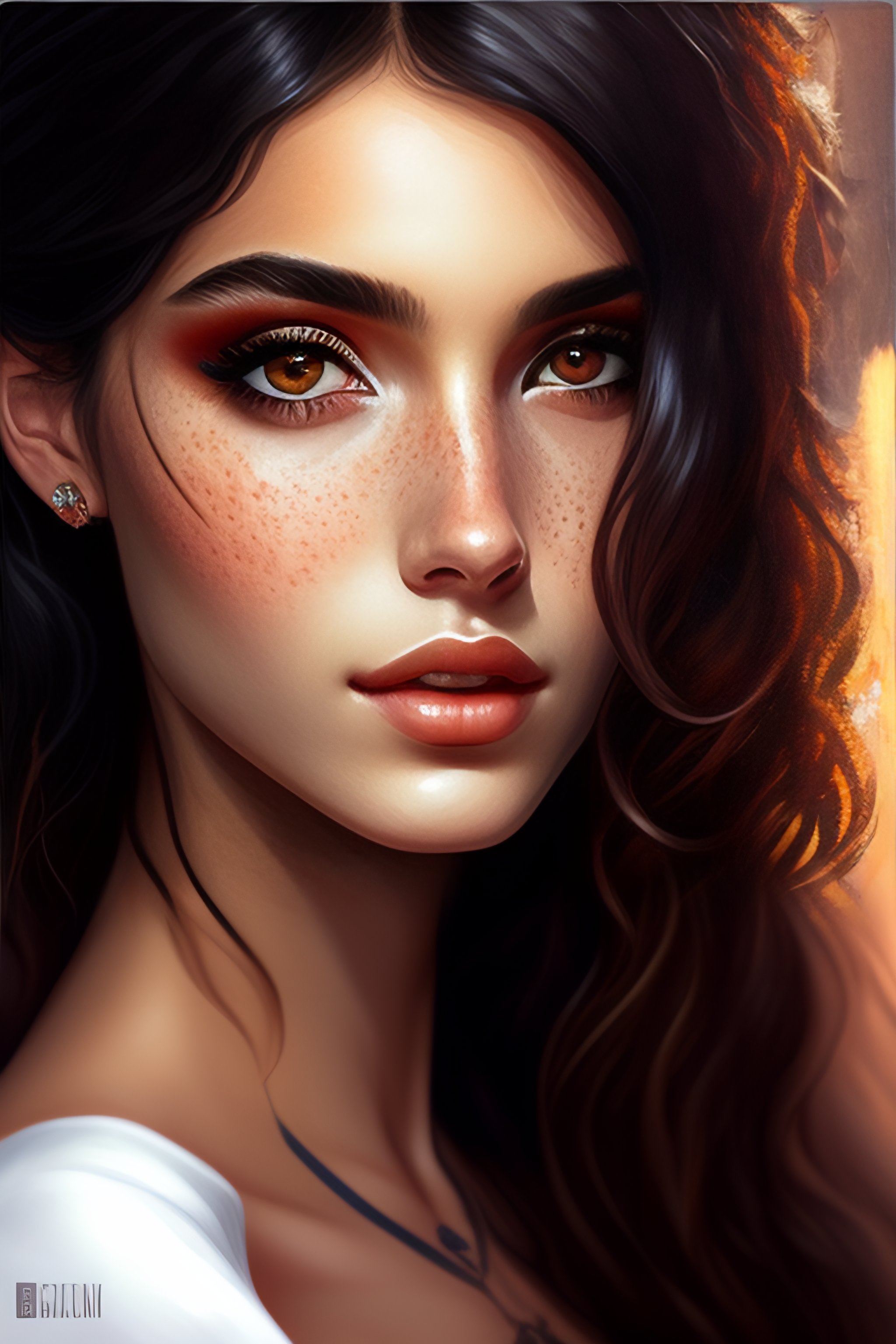 Lexica Spanish E Girl Bangs Black Hair Brown Eyes Beautiful Eyes
