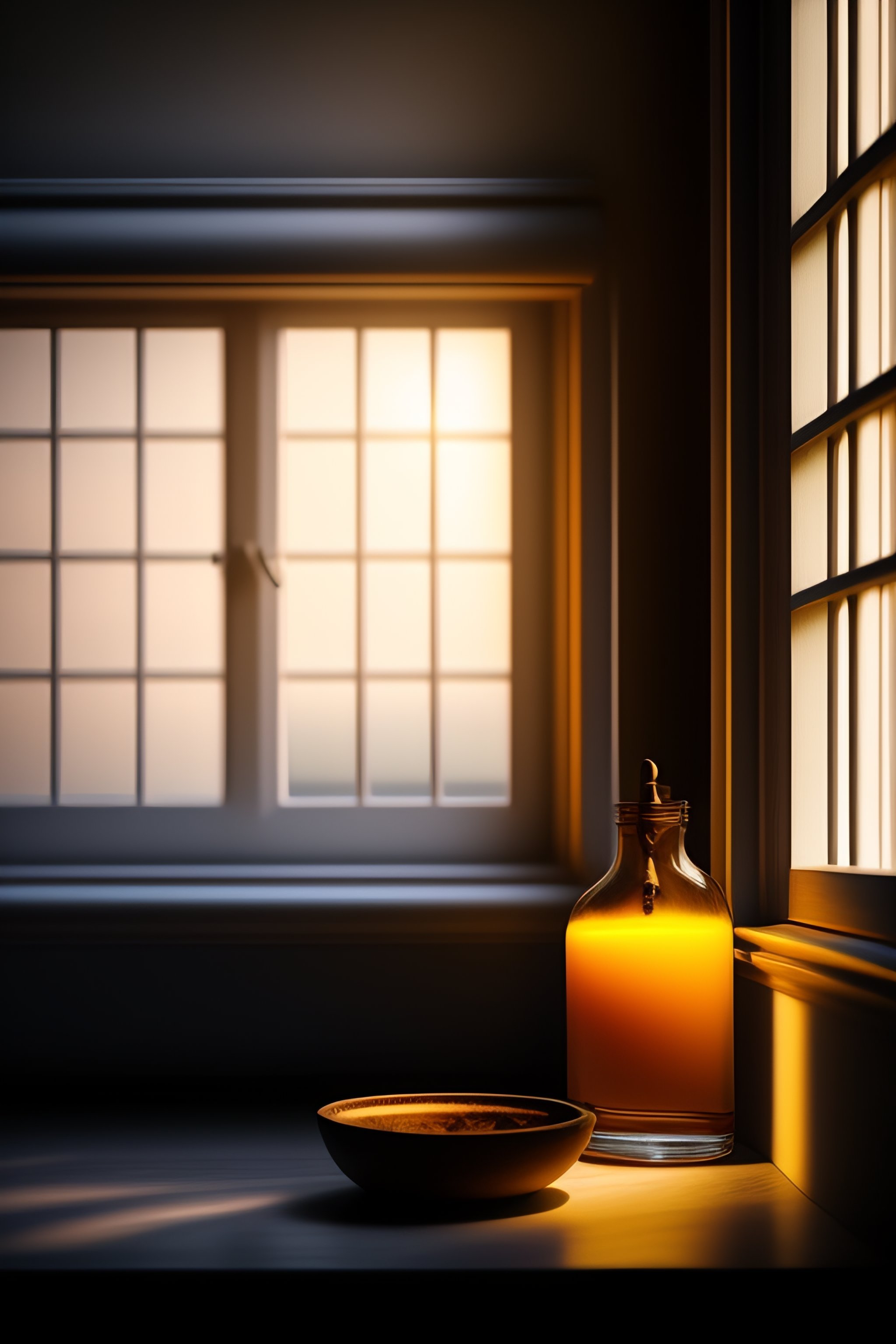 Lexica - Vermeer objects with light coming in window