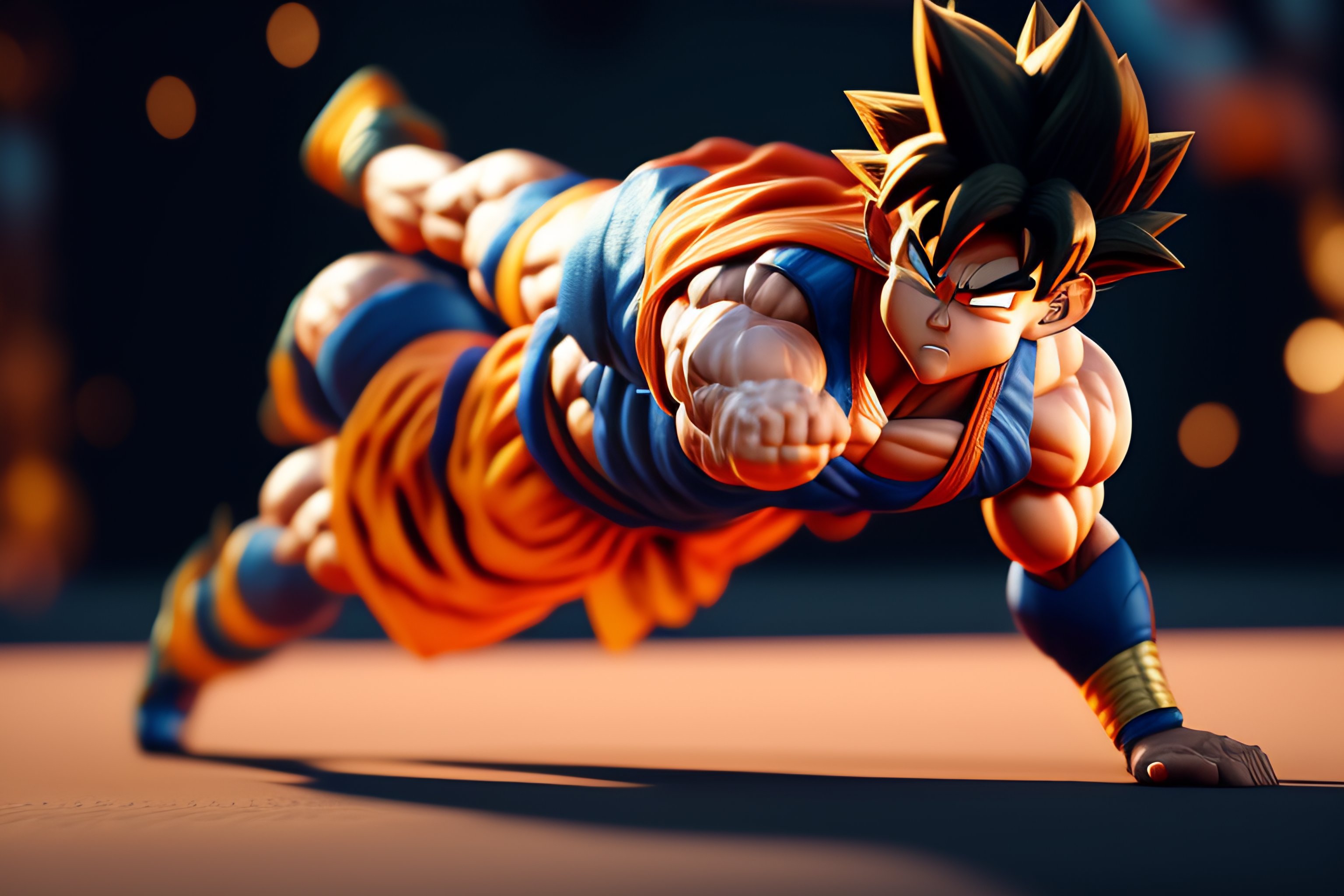 Lexica - Goku pushups on a stick, manga, ultra realistic, concept art ...