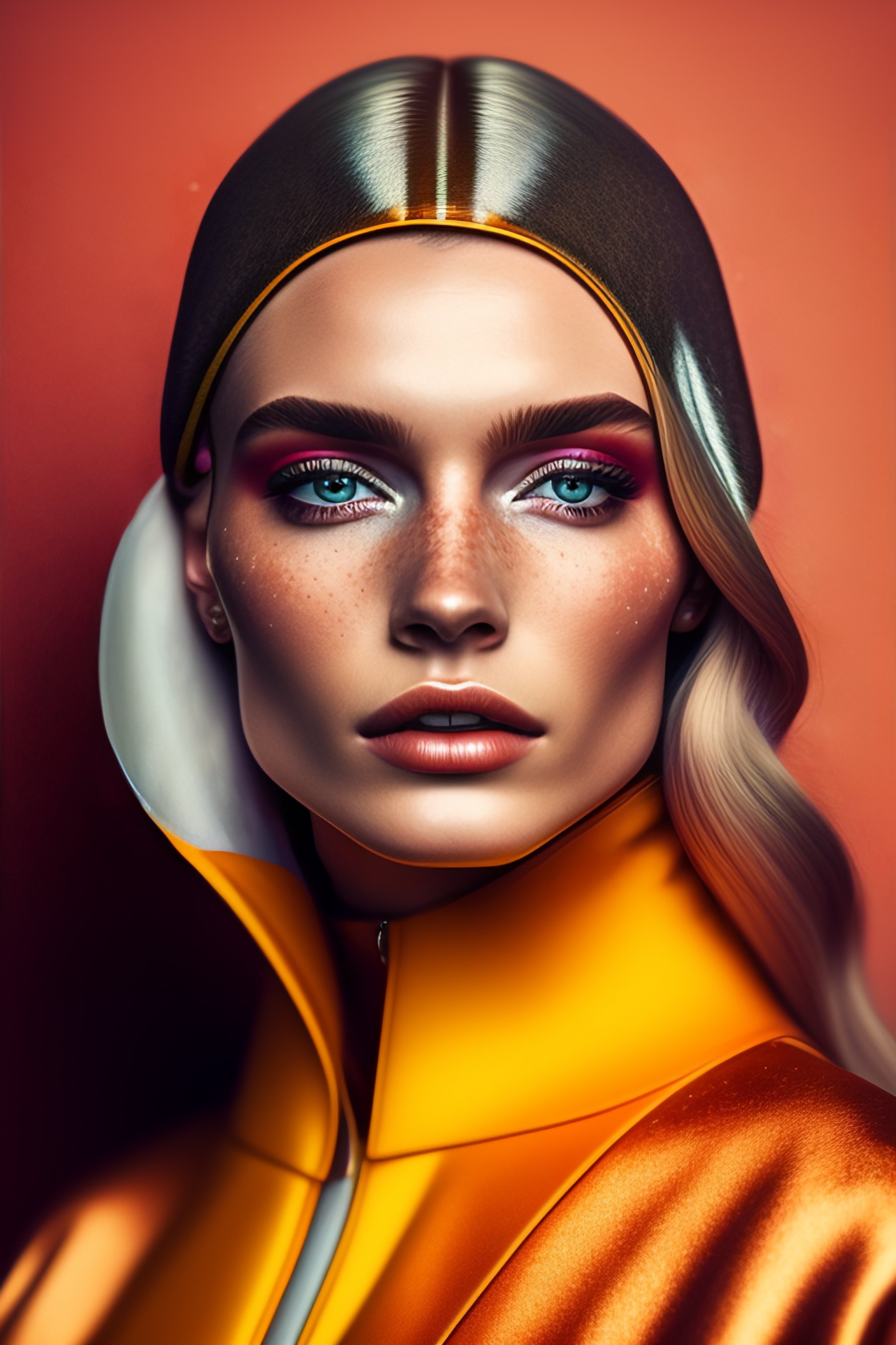 Lexica - A photo close-up of a beautiful Russian woman with freckles ...