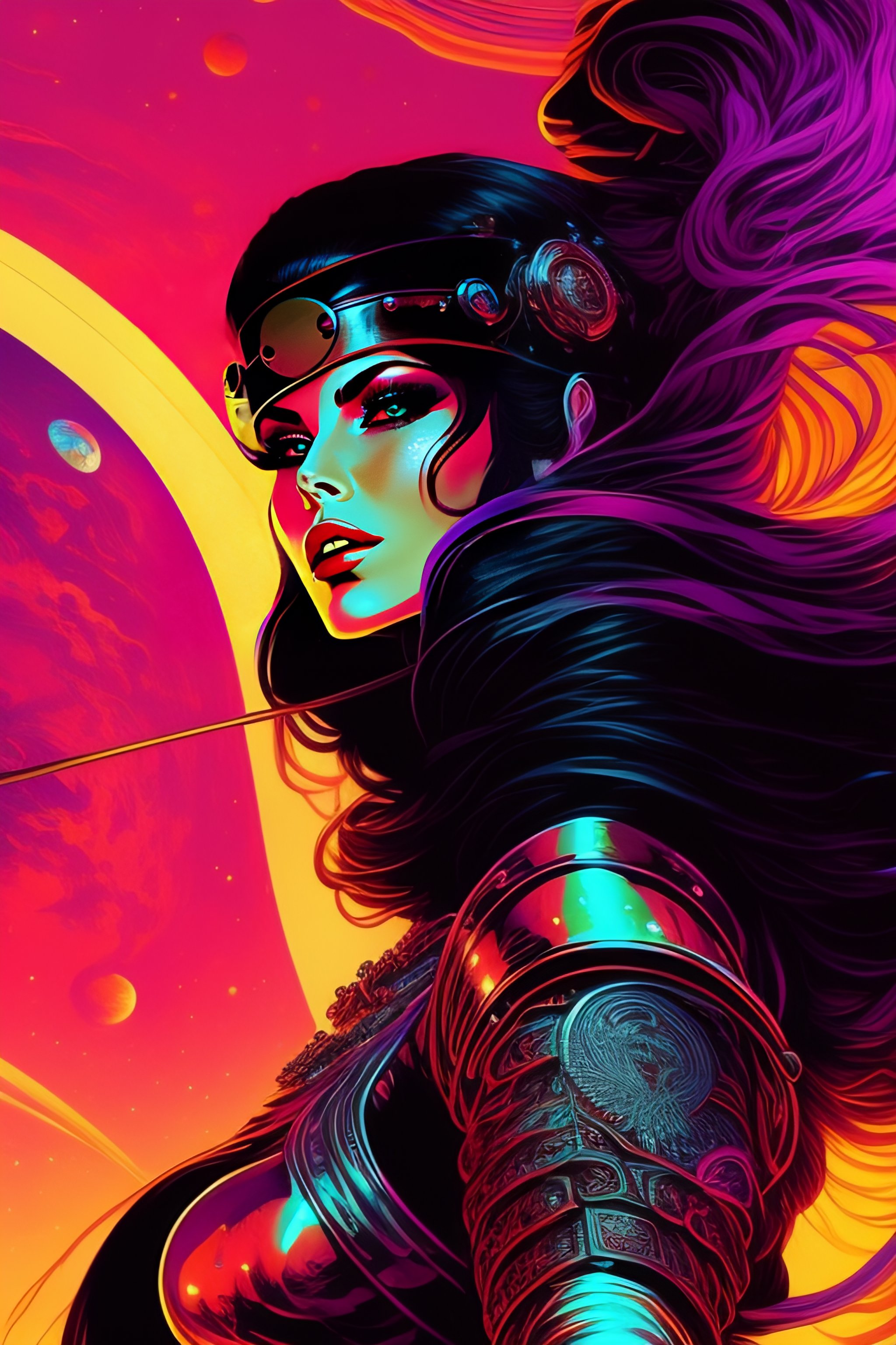 Lexica - Space pirate woman dodging an attack, muted color, 4K ...