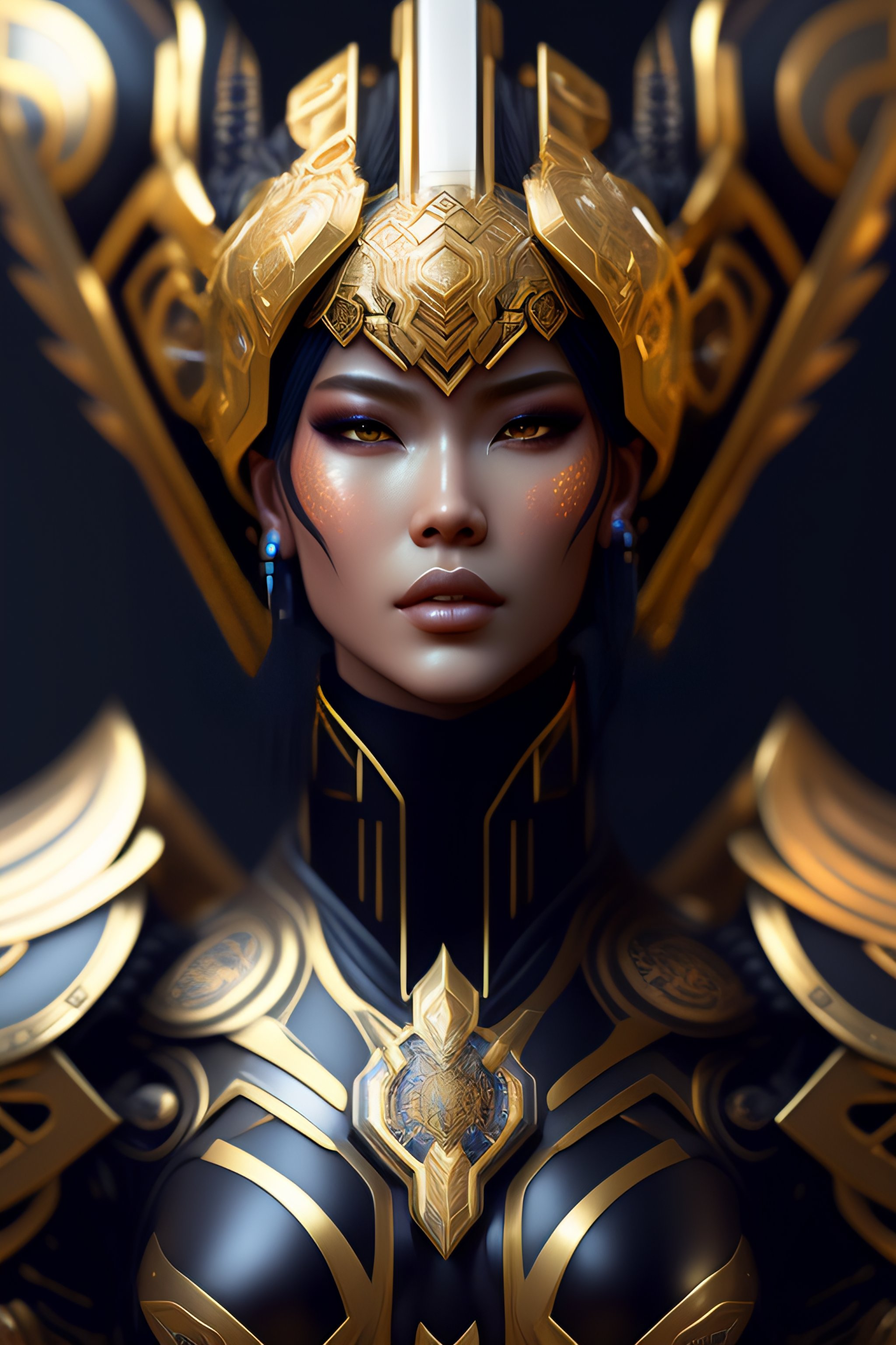 Lexica - Symmetry!! portrait of cyberpunk alien male emperor mecha in ...