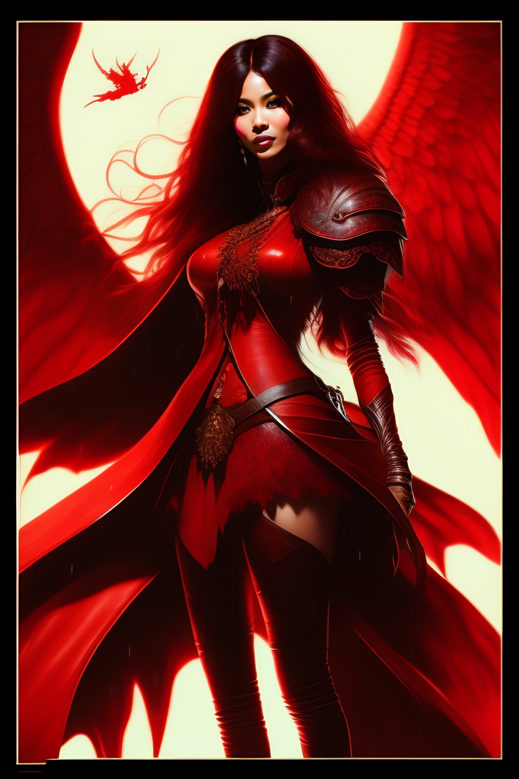 Lexica - Demonic person with hands shape as red claws, red insect tail ...