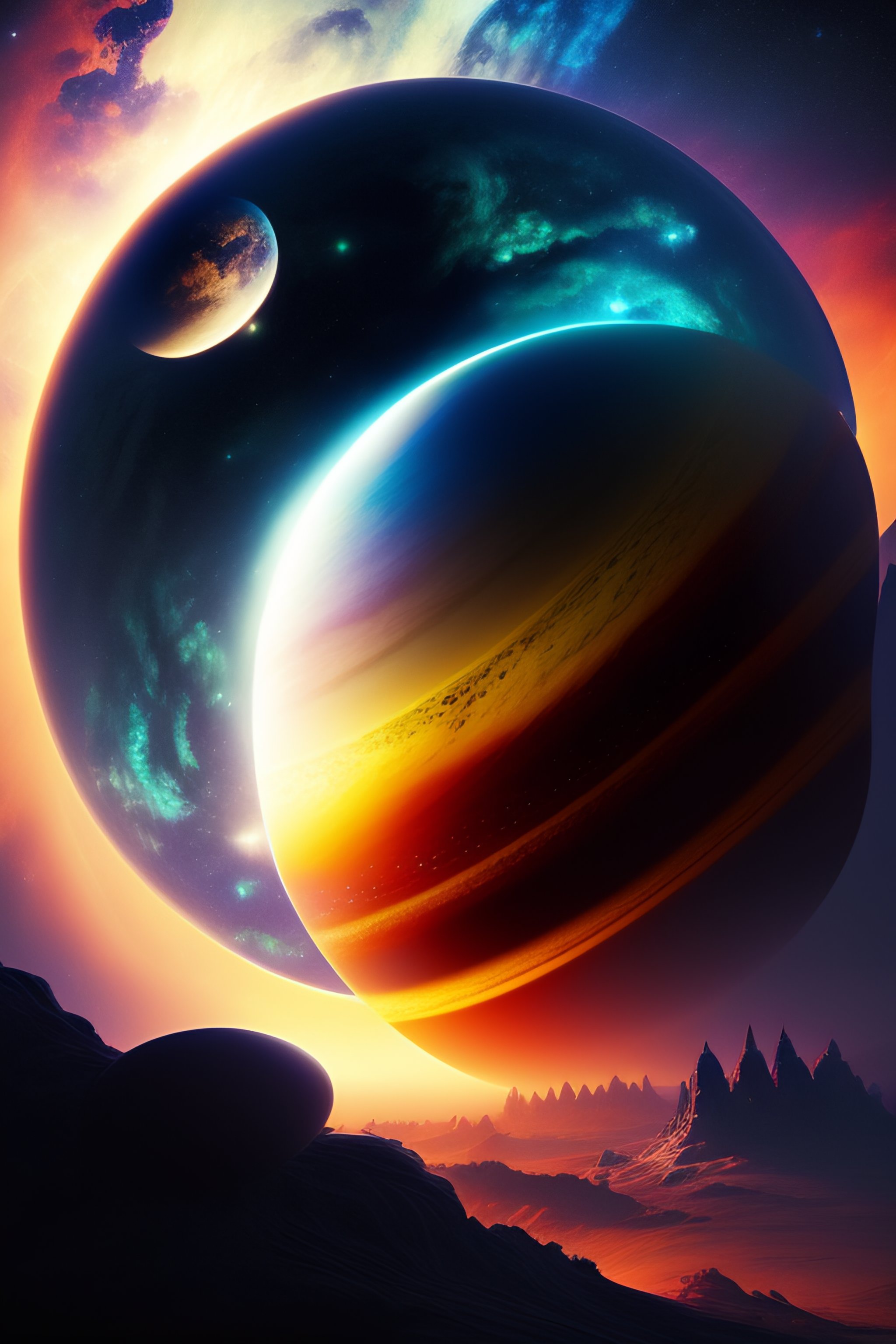 Lexica - A giant space monster, looming over a planet, they have an ...