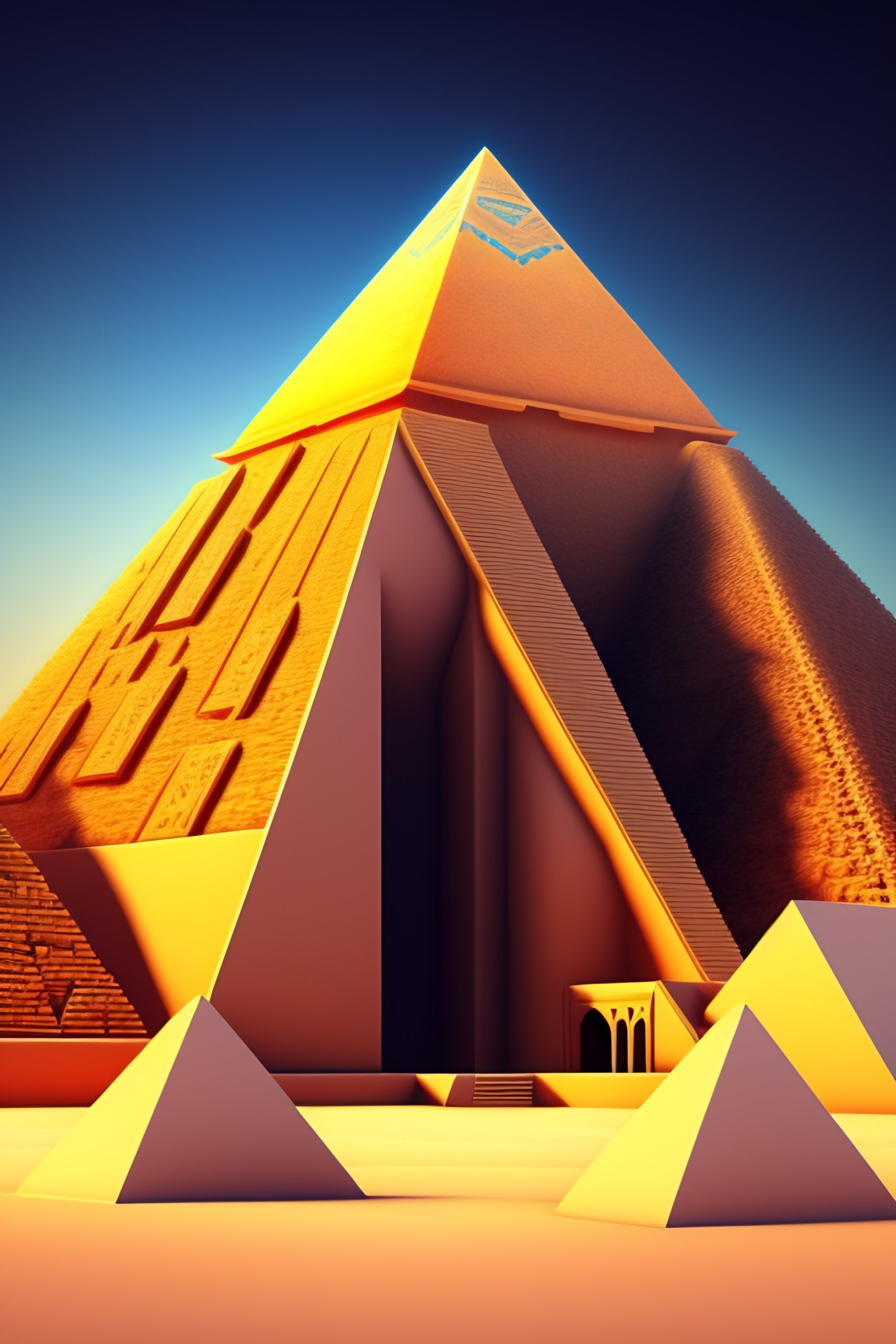 Lexica - Illustration of Khufu, Khafre, and Menkaure the pyramids of ...