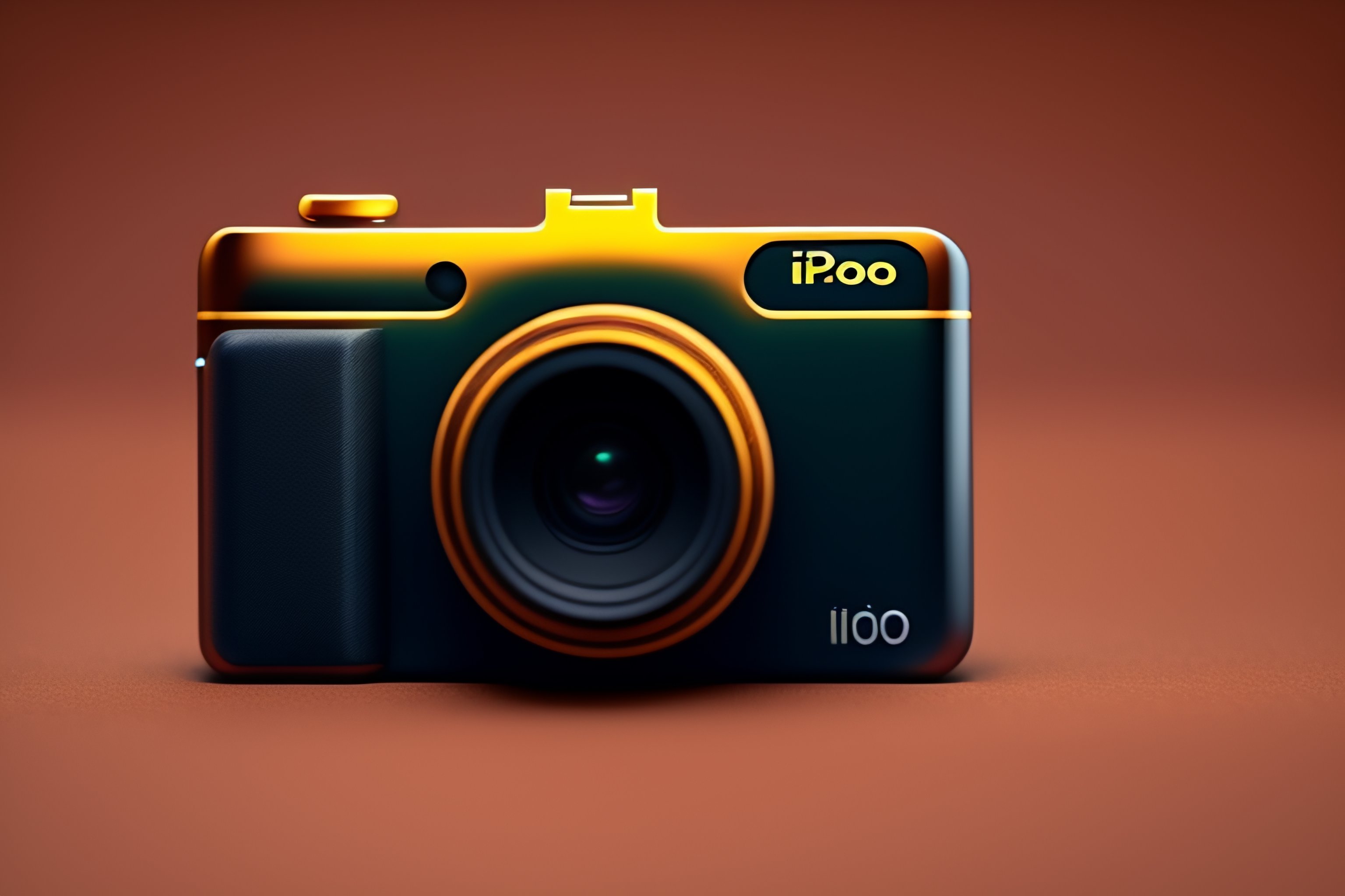 Lexica - Ios app icon design of a skeuomorphic camera