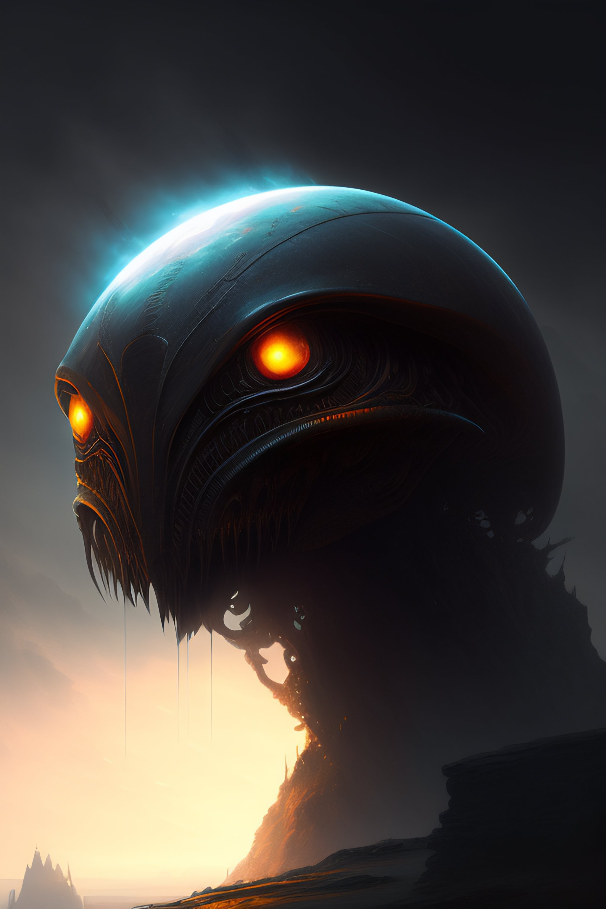 Lexica - Alien evil big eyed skull extraterrestrial alien:15] as ...