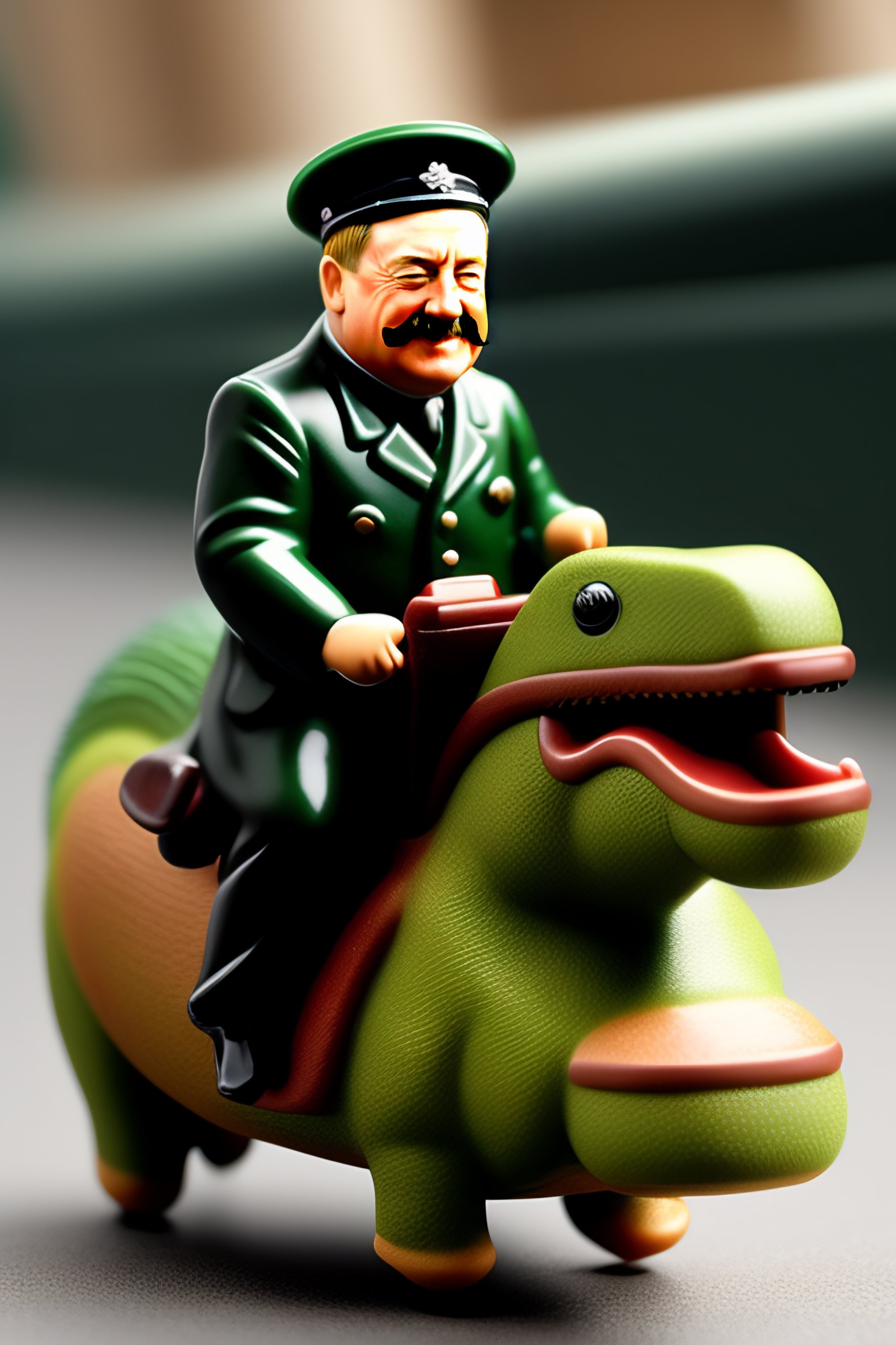 Lexica - Hitler riding a t-rex