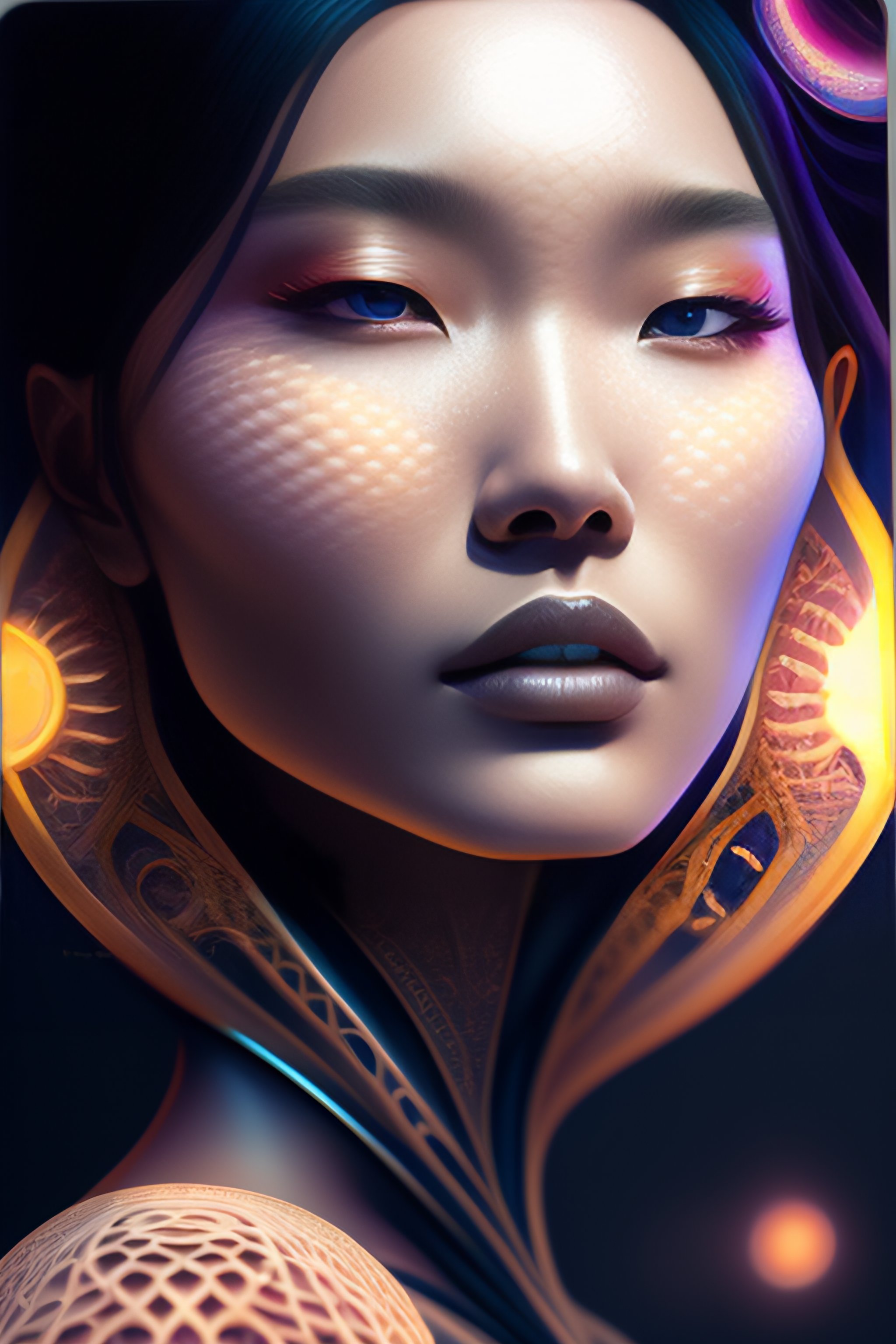 Lexica - Dreamy mixed media artwork hyperwave cover art a girl white ...