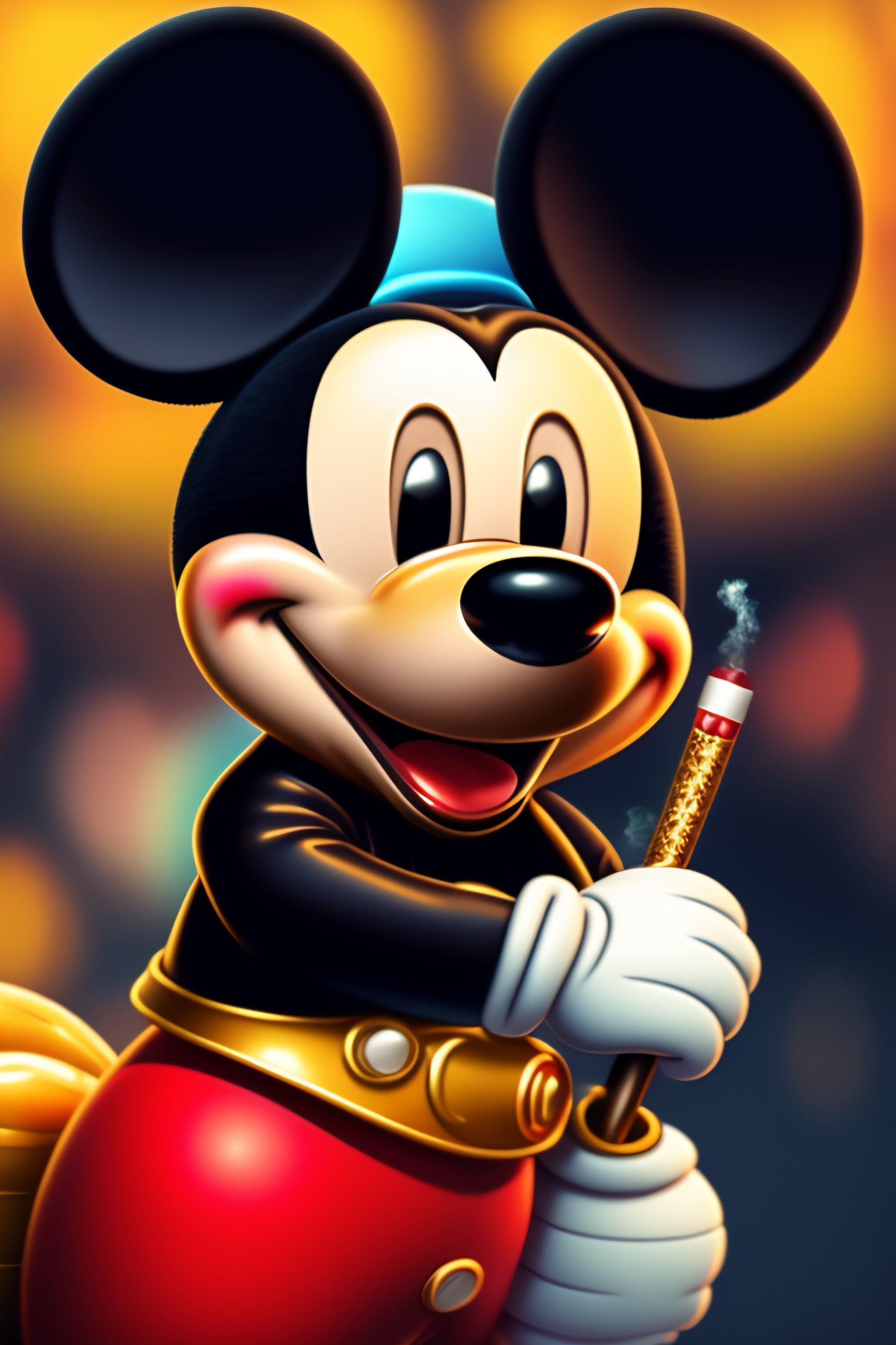 Lexica - Mickey mouse smoking