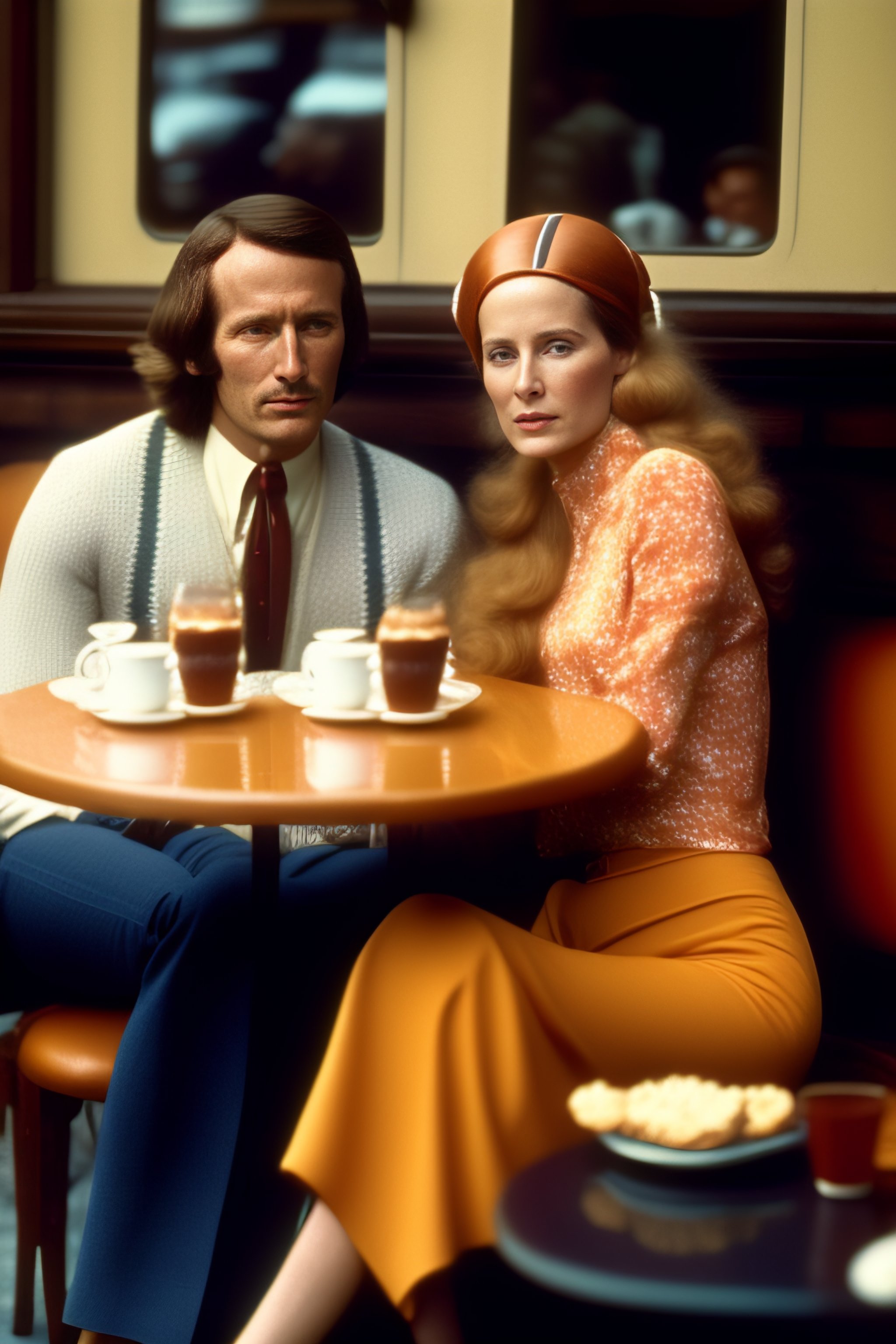 Lexica - 70'S VINTAGE PHOTO OF A DEFORMED DISABLED COUPLE SITTING IN A ...