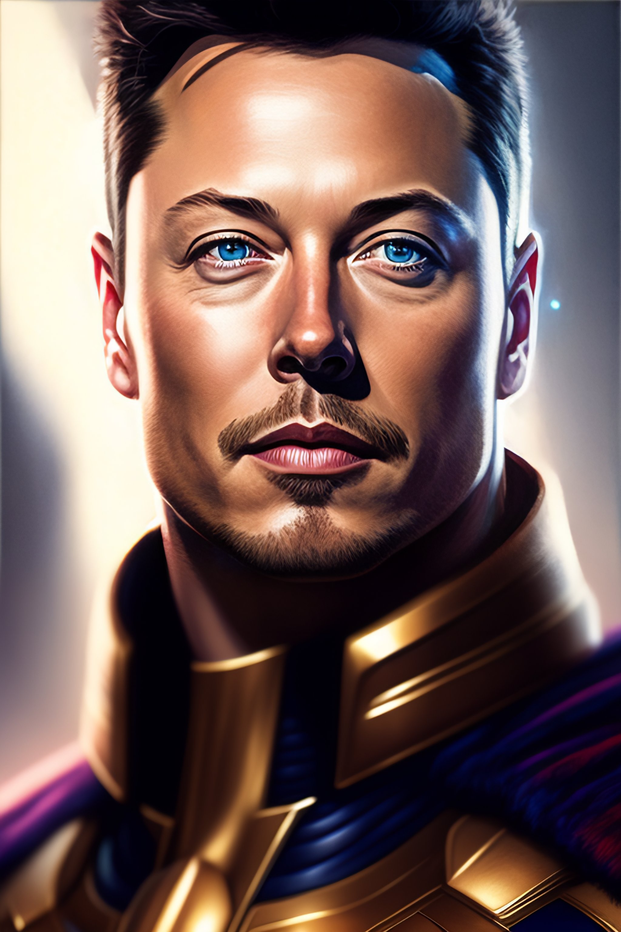 Lexica - Elon musk as thor, realistic portrait, symmetrical, highly ...