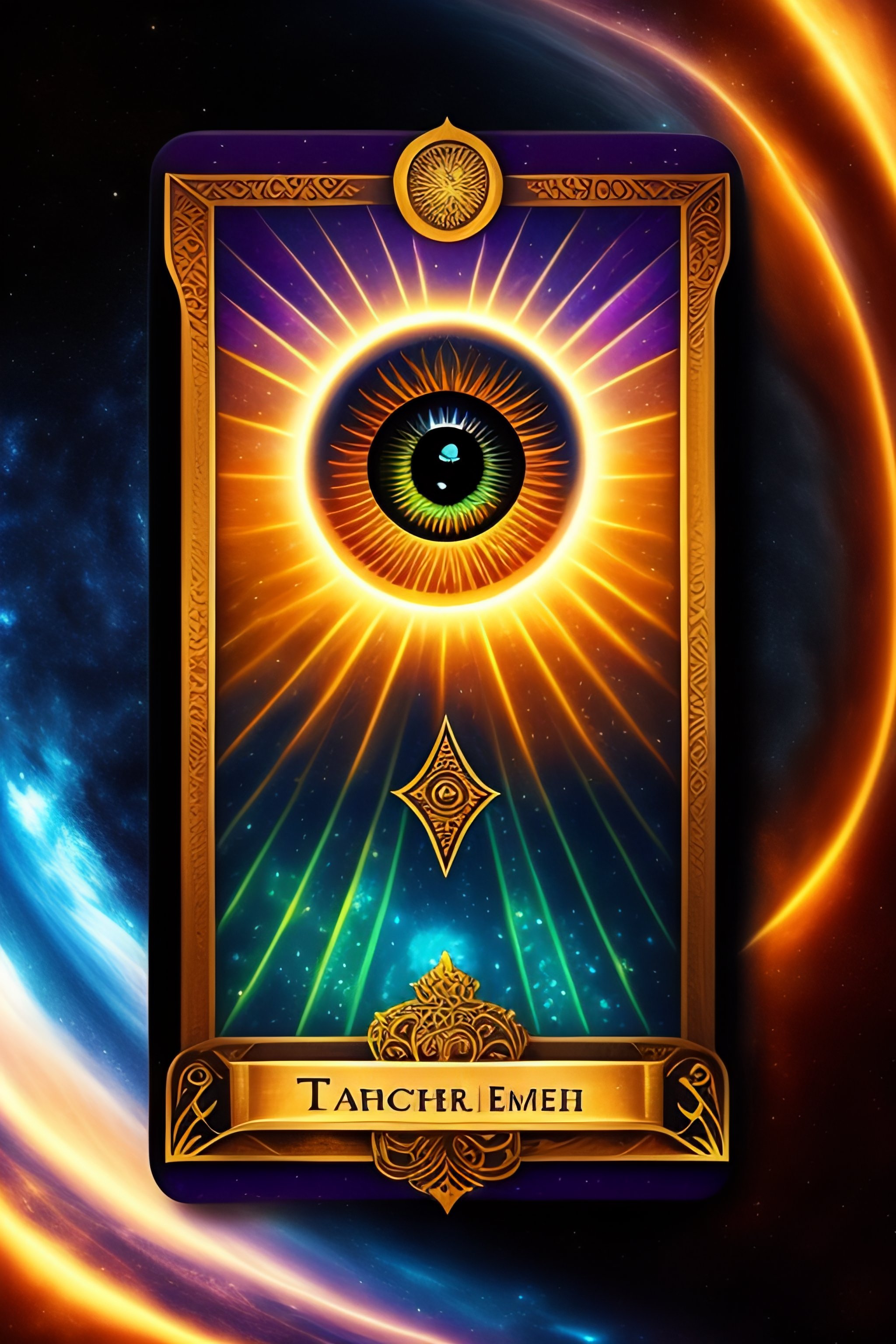 Lexica - Tarot card, tarot eye on esoteric background