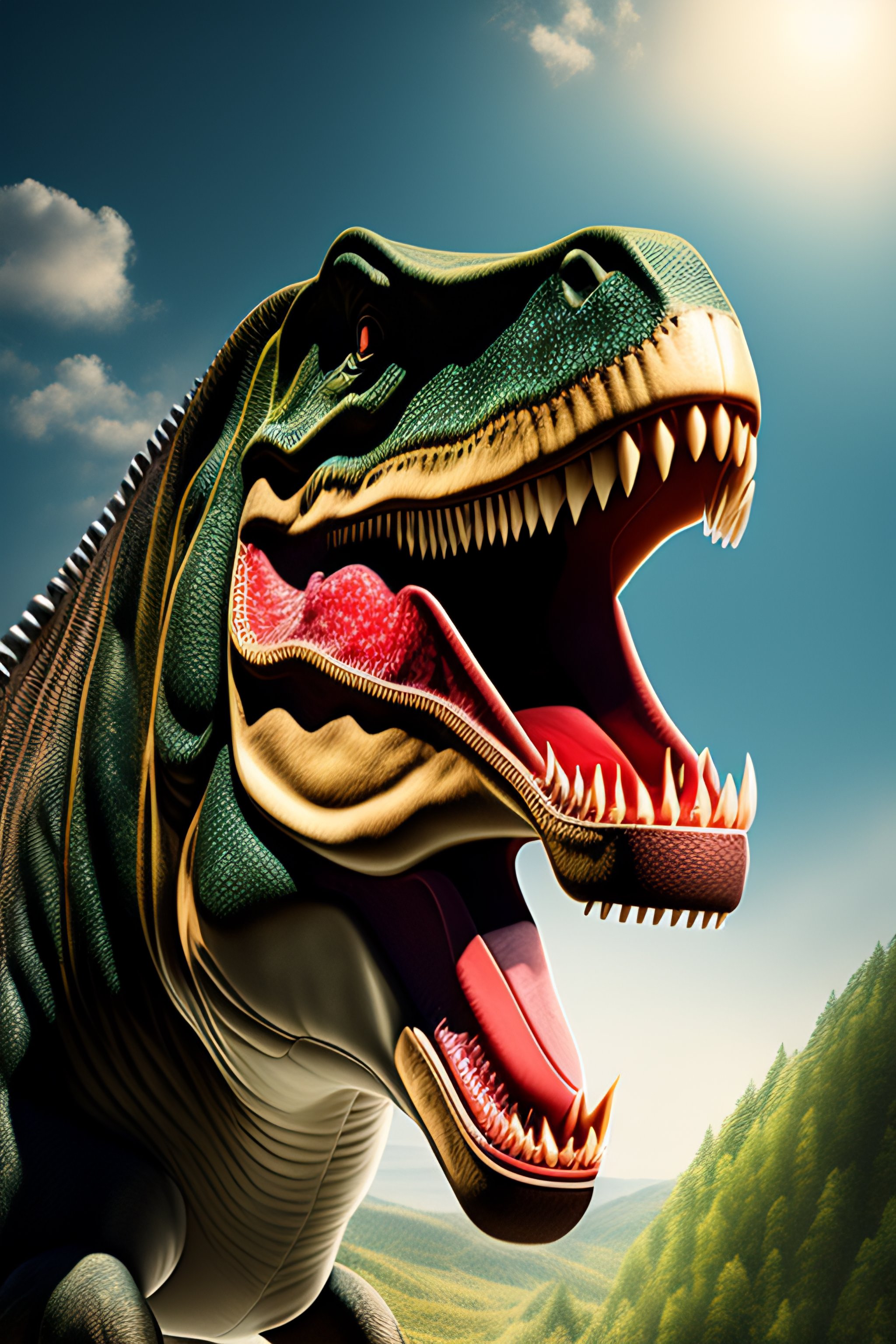 Lexica - Side on portrait of a Giganotosaurus include the whole body ...