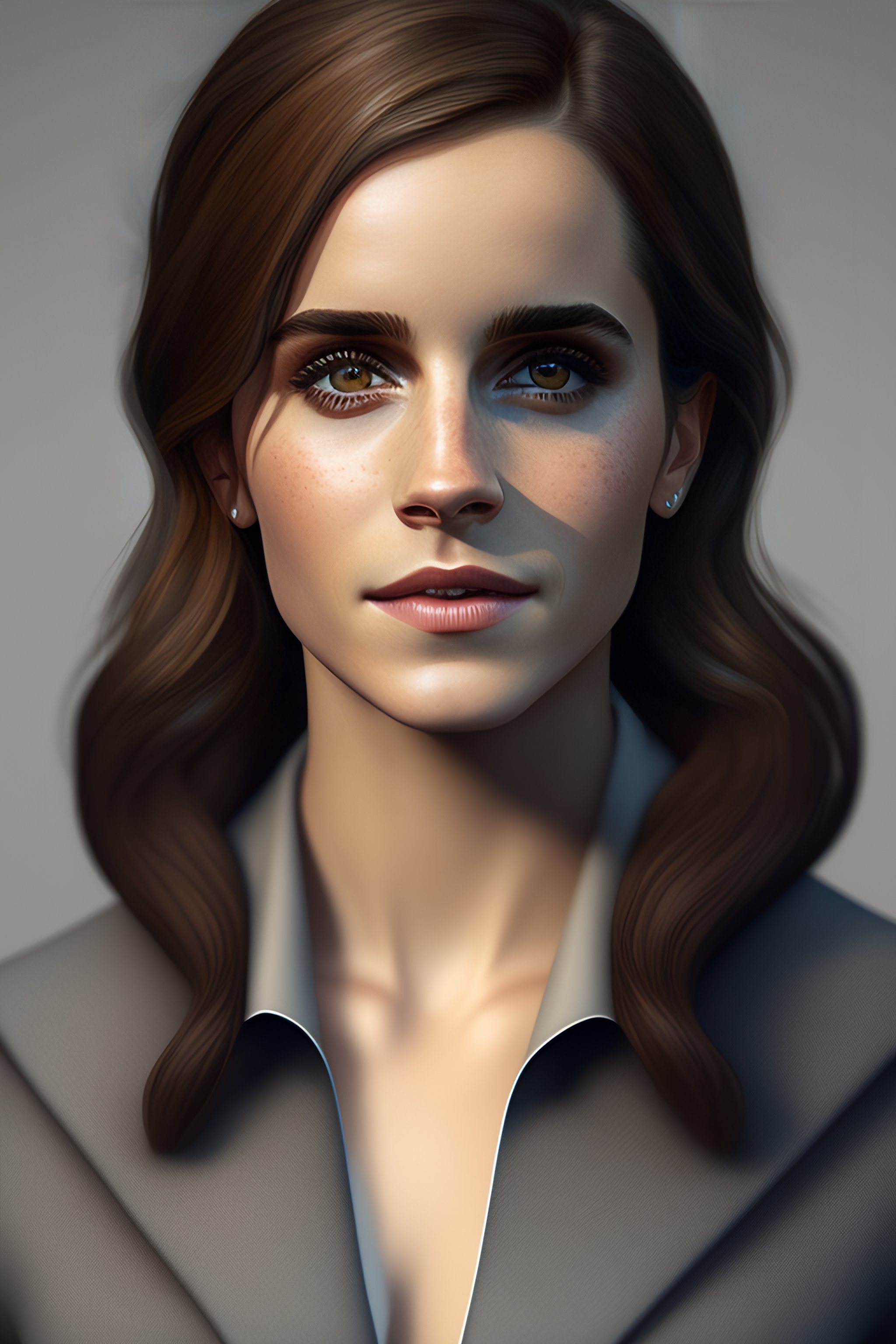 Lexica - Emma watson, au naturel, grey eyes, hyper detailed, digital ...