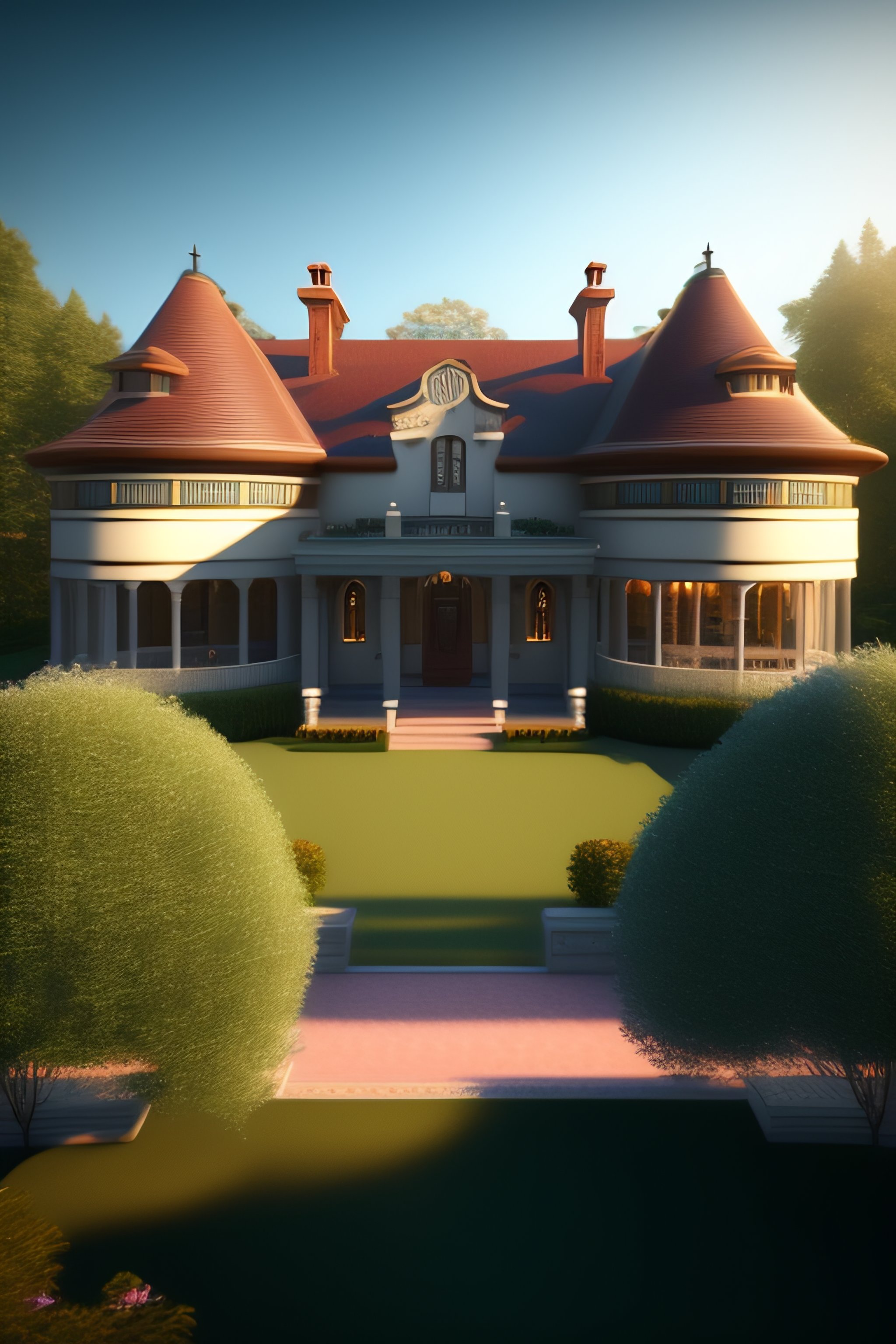 Lexica - Beautiful realistic mansions in 8k