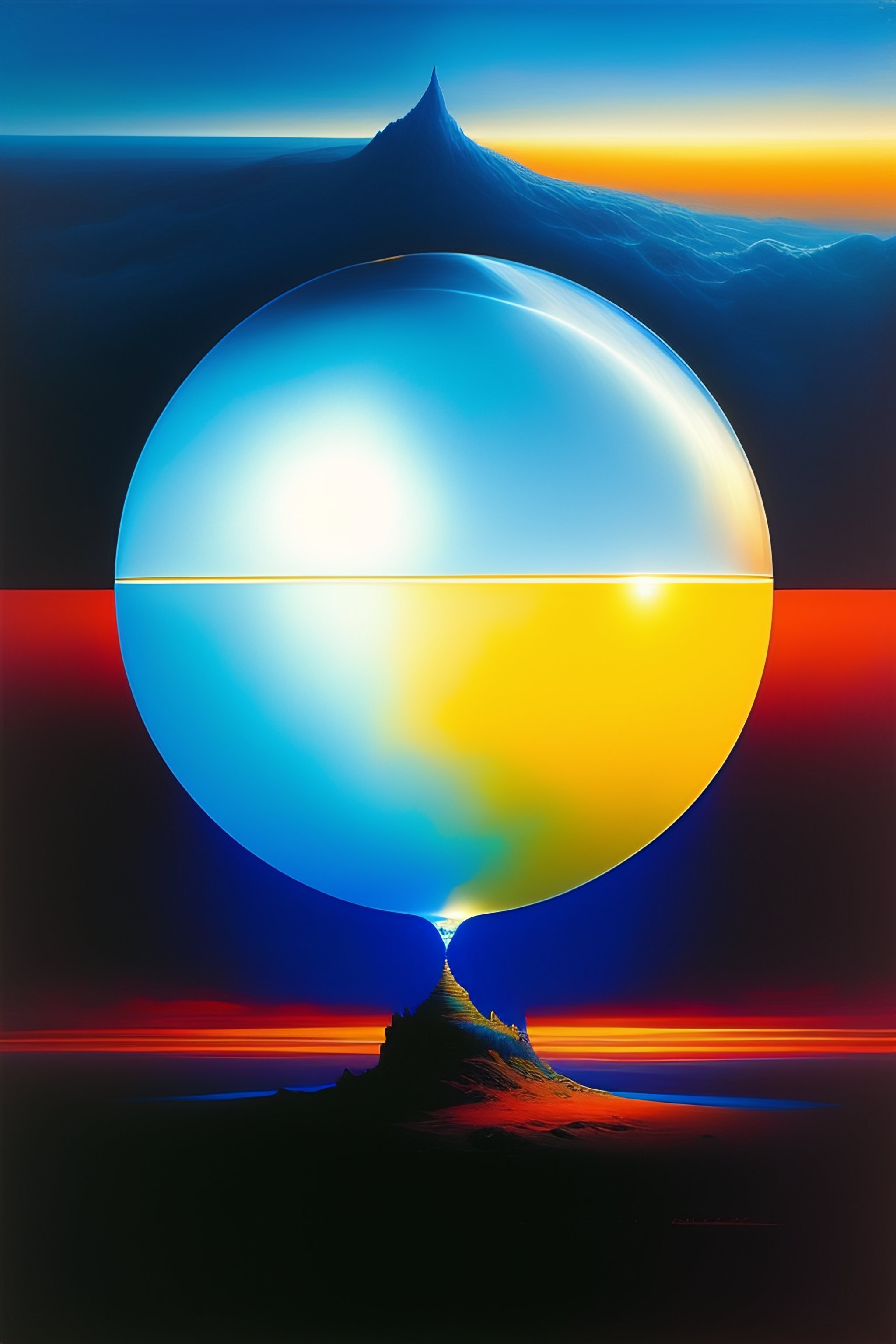 Lexica - A very complex gigantic reflective glowing glass crystal ...