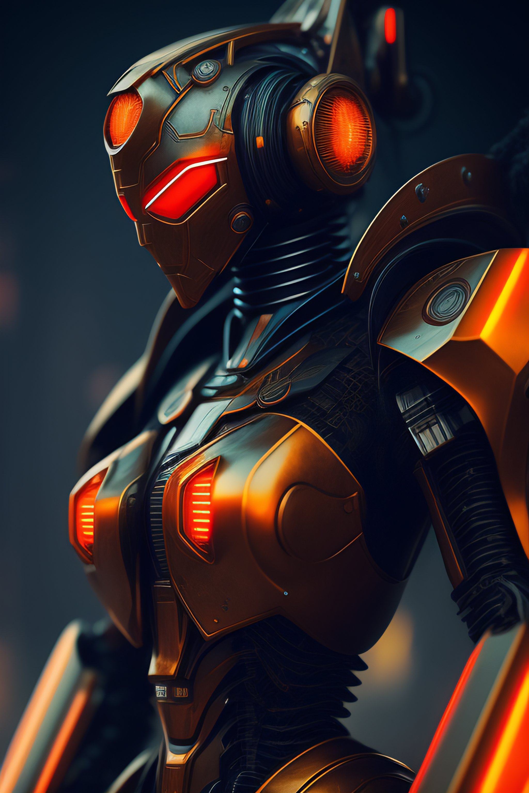 Lexica - Portrait of Nicola Tesla evil cyberpunk robot made of rusty ...