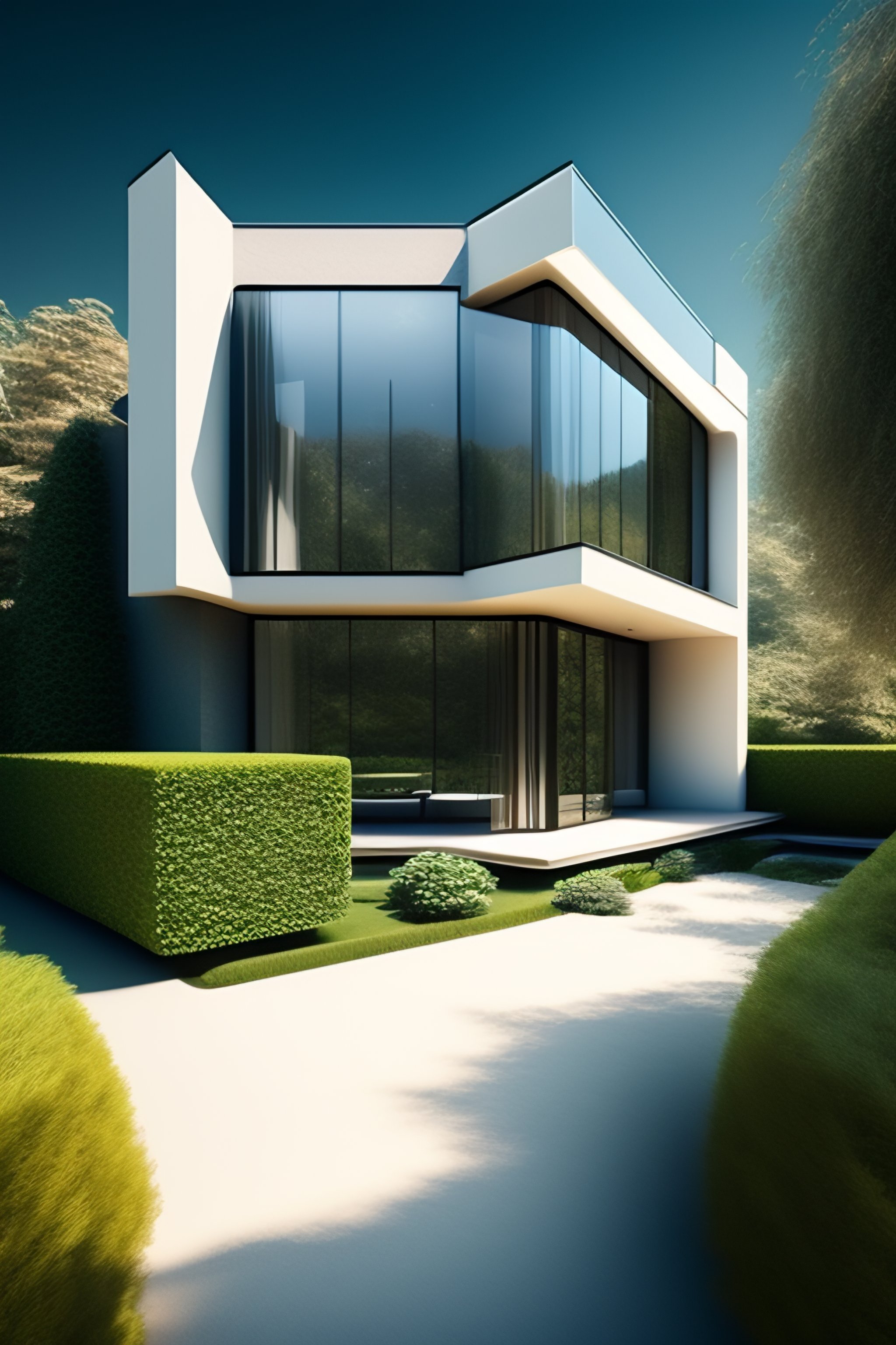 Lexica - A house (mansion type) with three floors, the second is open ...