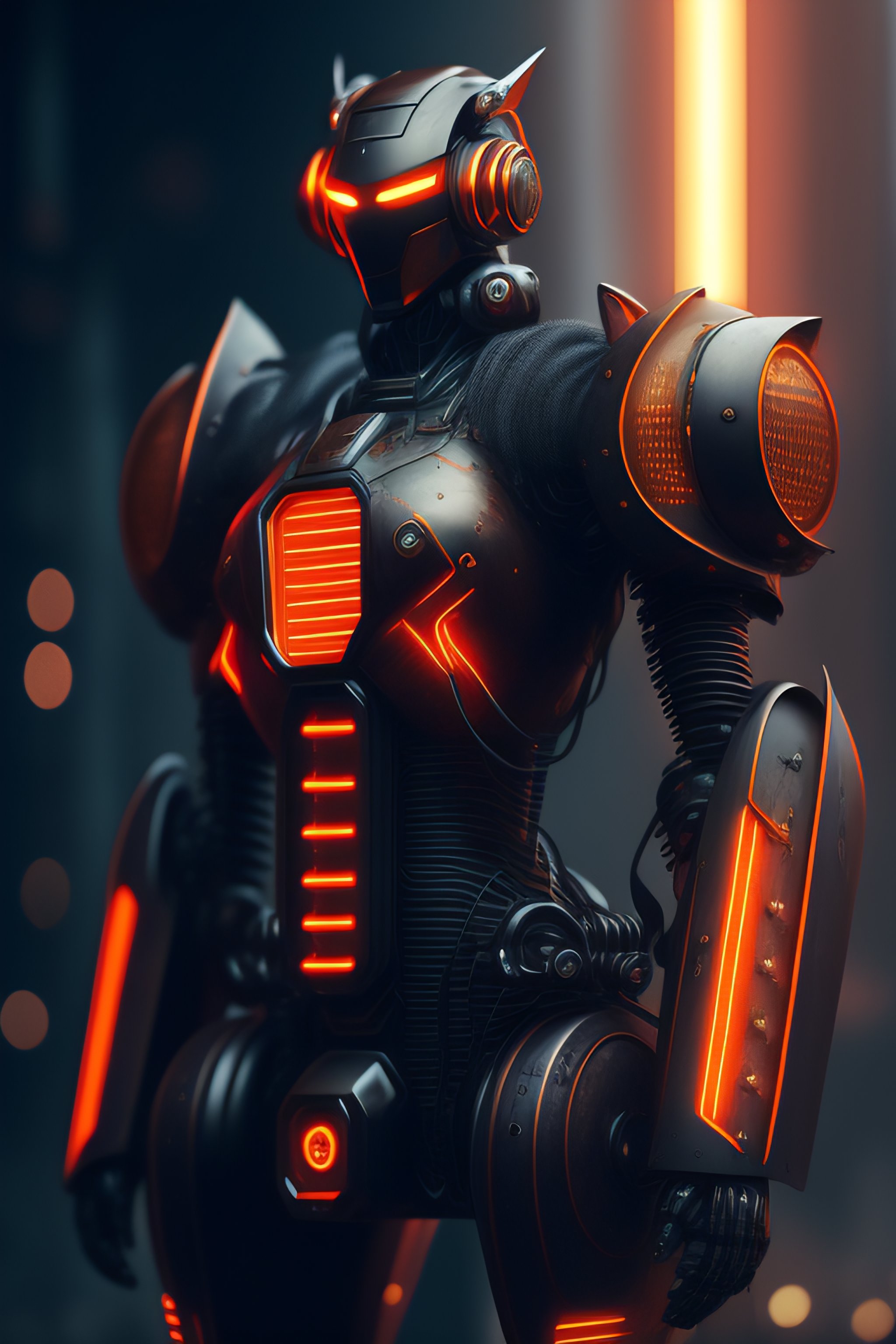 Lexica - Portrait of Nicola Tesla evil cyberpunk robot made of rusty ...