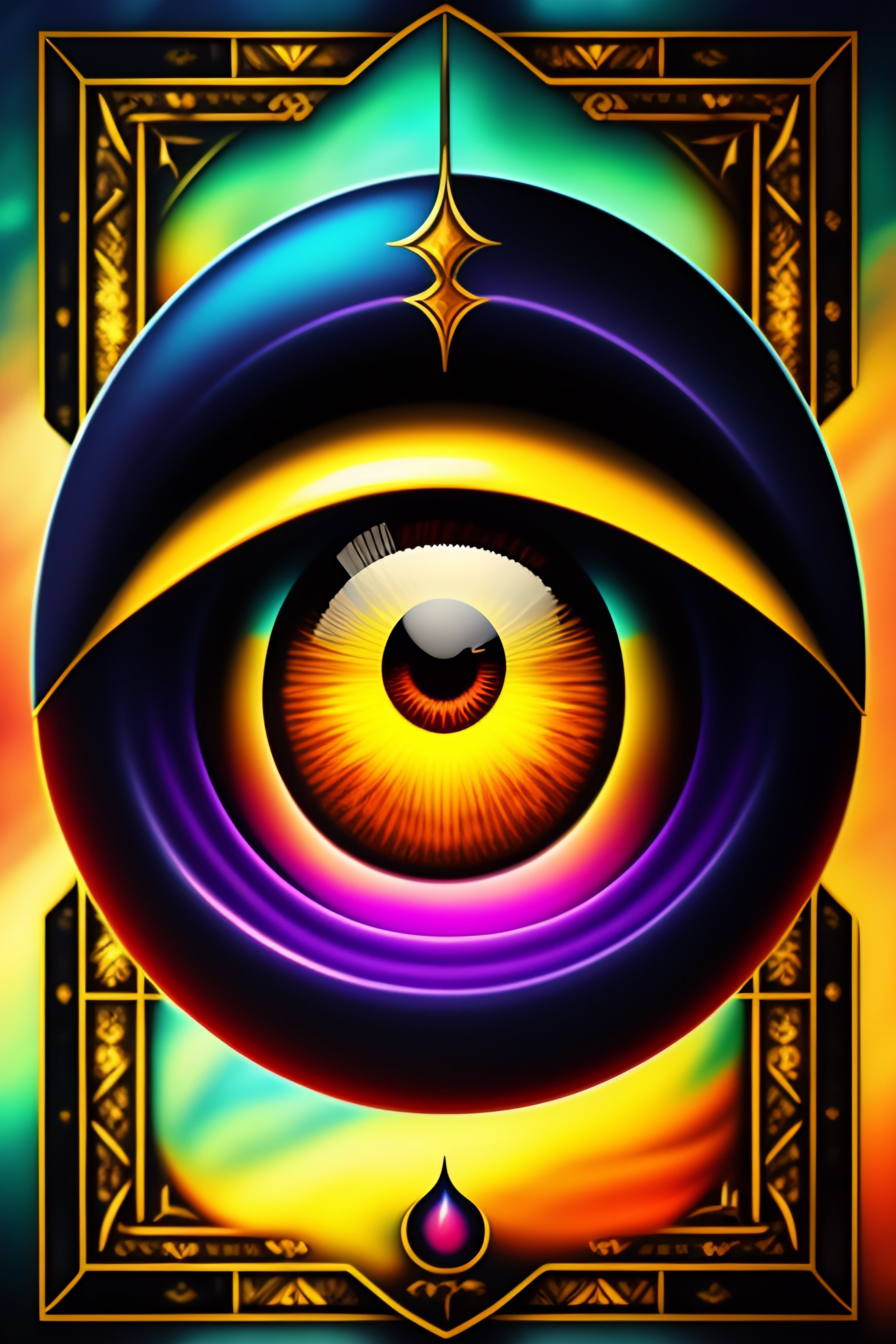 Lexica - Tarot card, tarot eye on esoteric background