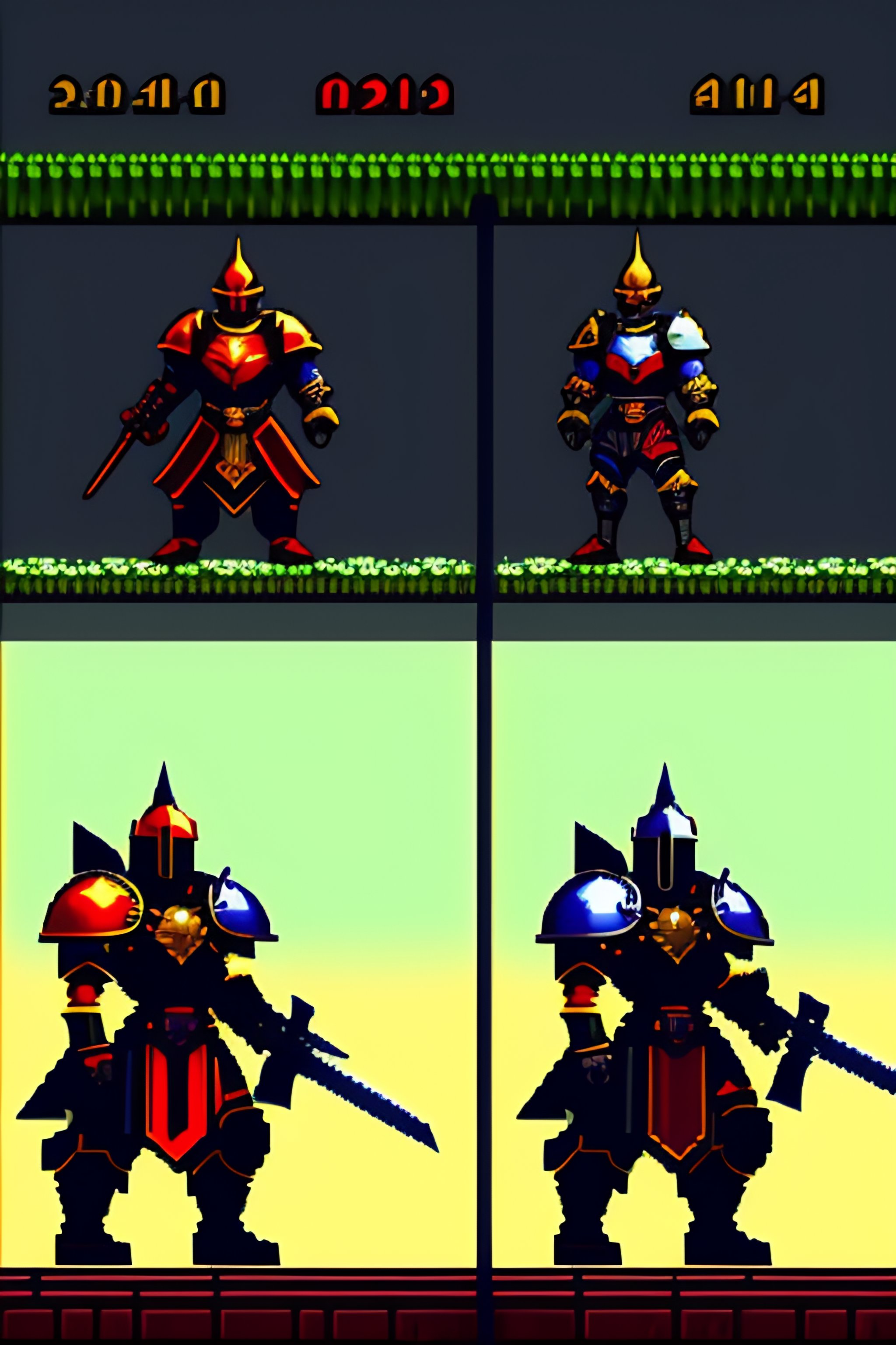 Lexica - A 2D platformer game sprite sheet featuring idle, walk, attack ...