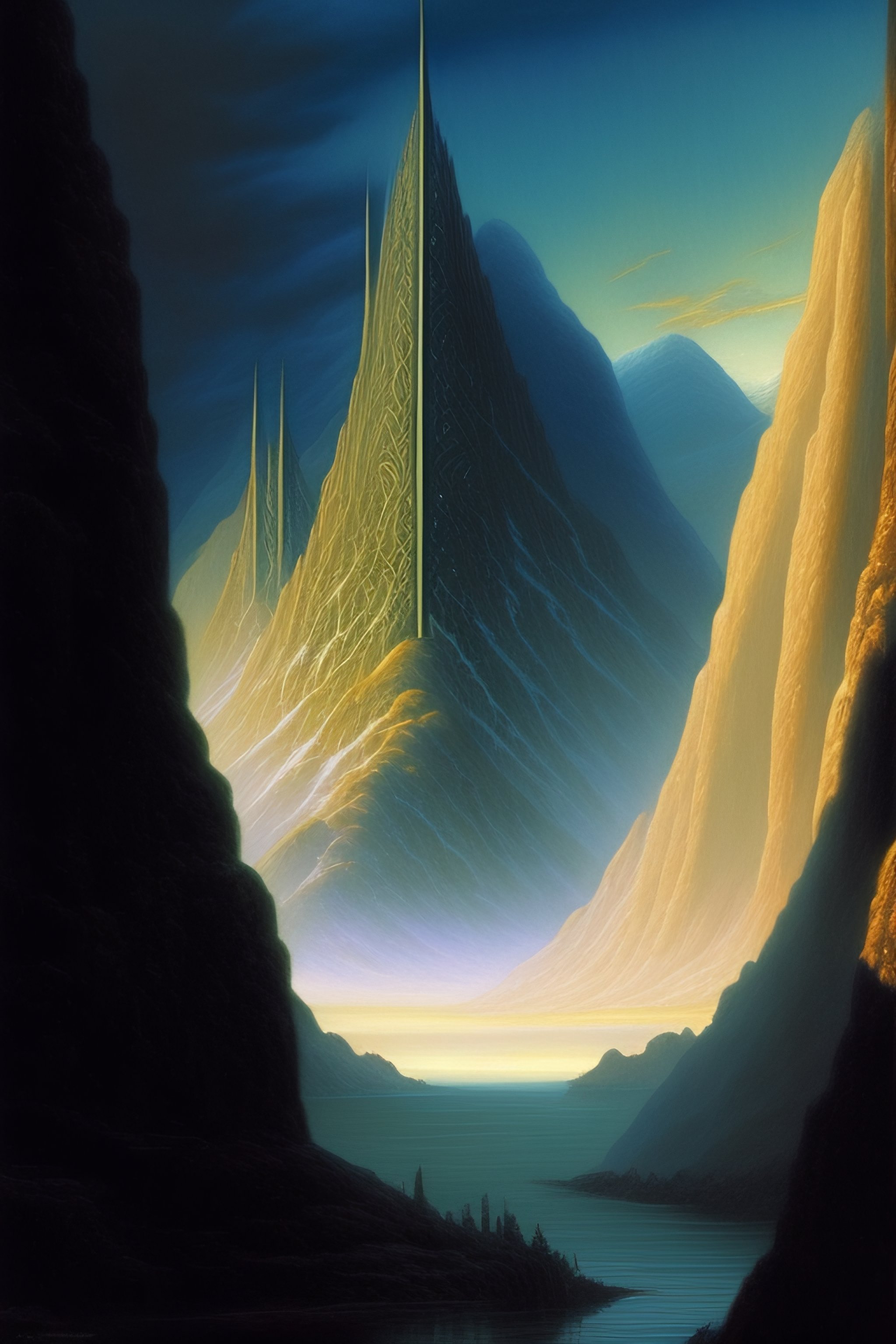 Lexica - Minas Morgul, painting by John Howe in an illustration for the ...