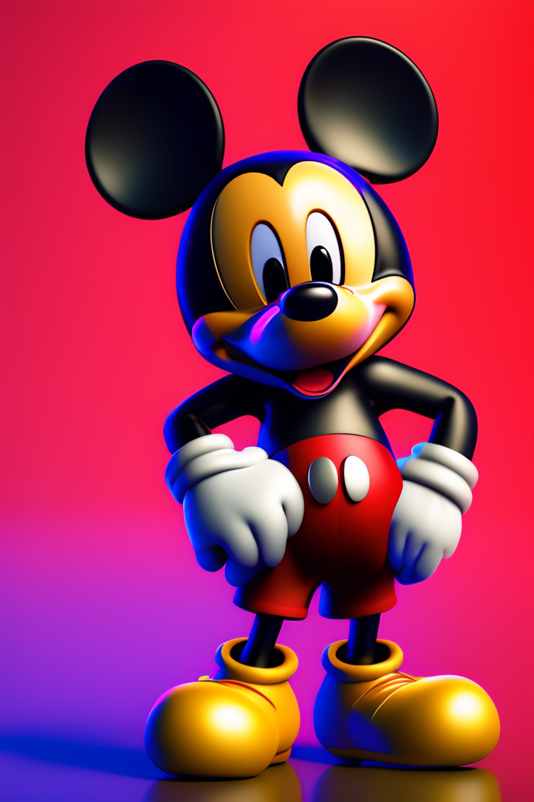 Lexica - Mickey Mouse as a real person in real life, 3D rendering ...