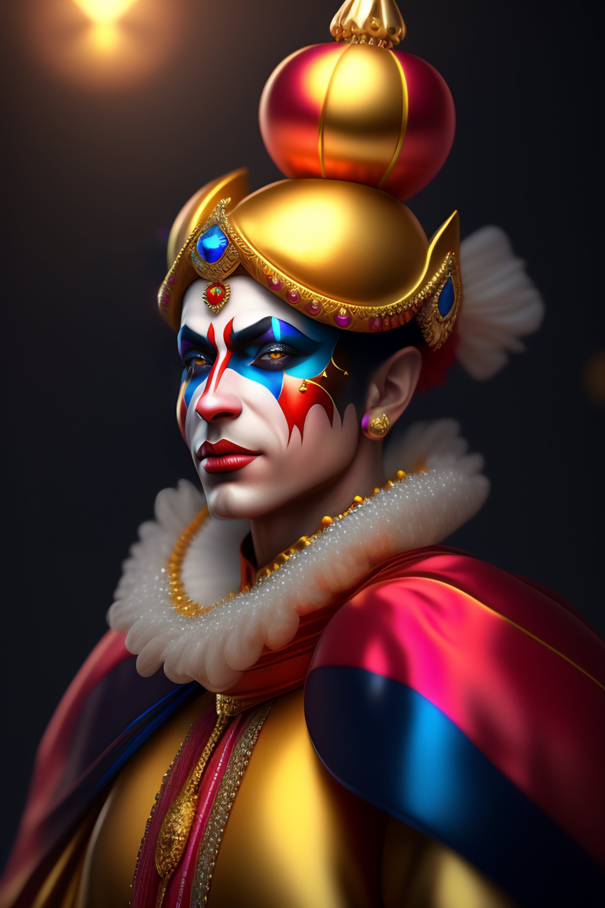 Lexica - Award winning digital sketch of a full jester bauble ...