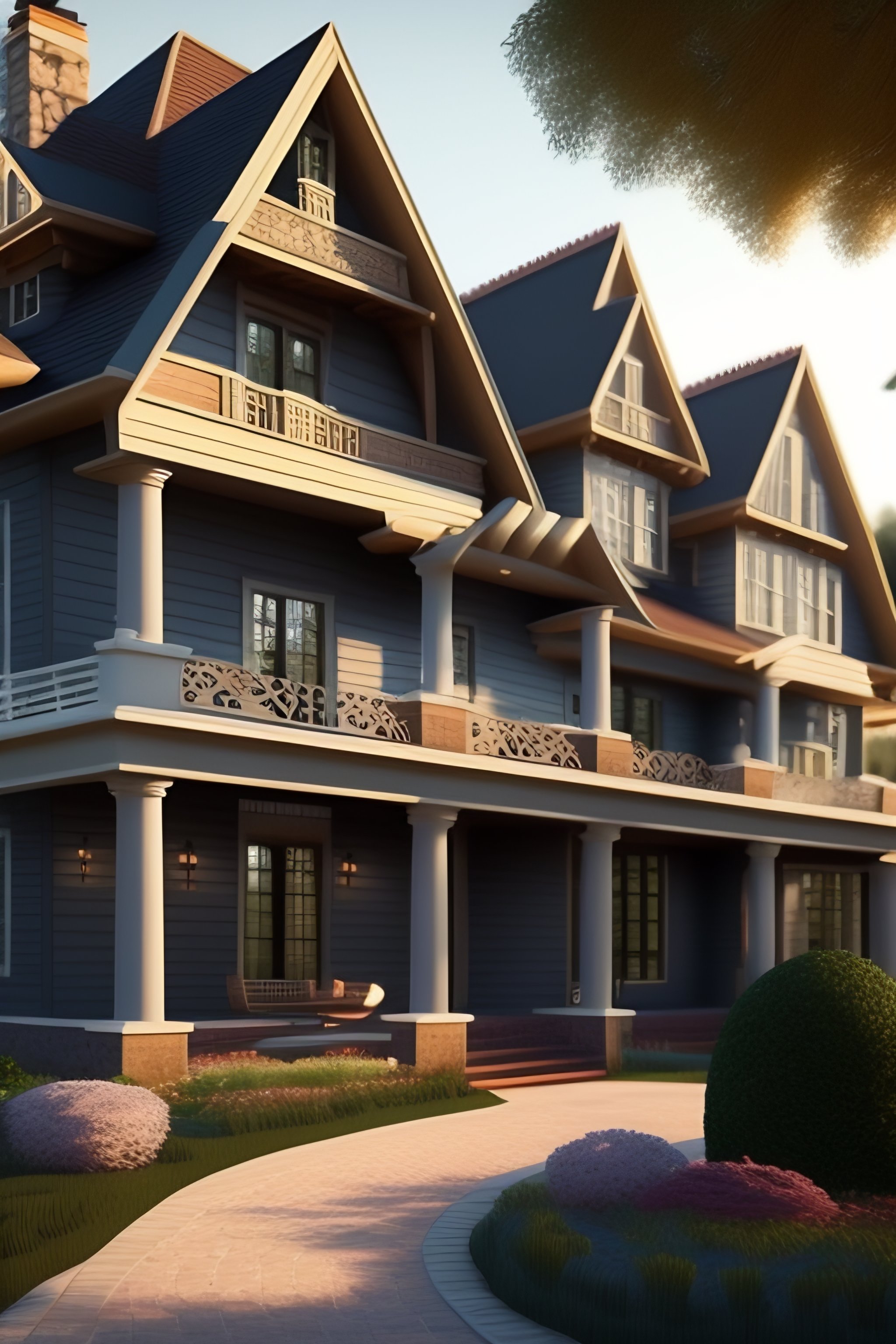 Lexica - Beautiful realistic mansions in 8k