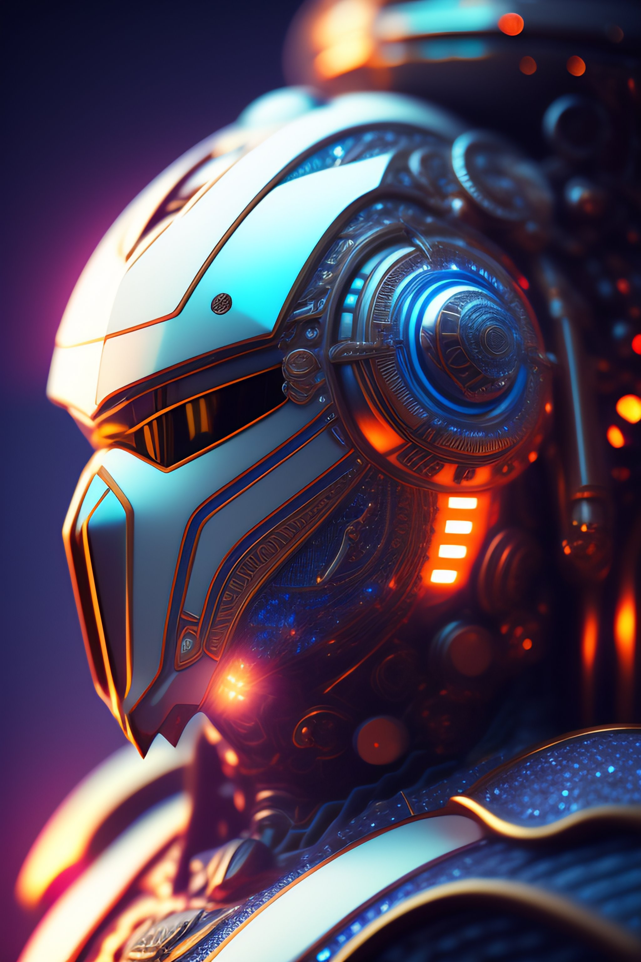 Lexica - Sci fi , robot, monster fantasy artwork, white, intricated ...