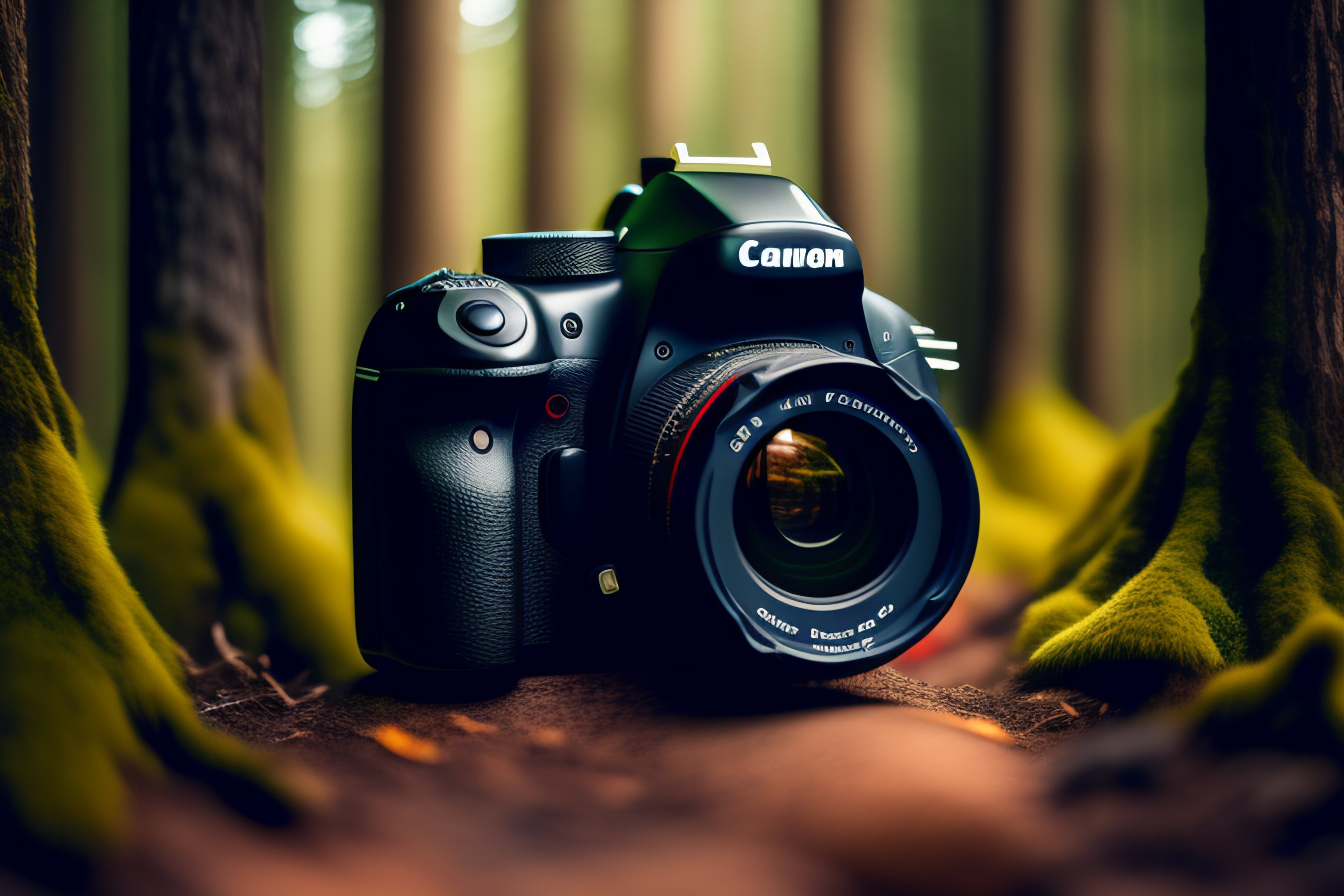 Lexica - Highly detailed dslr camera in a forest
