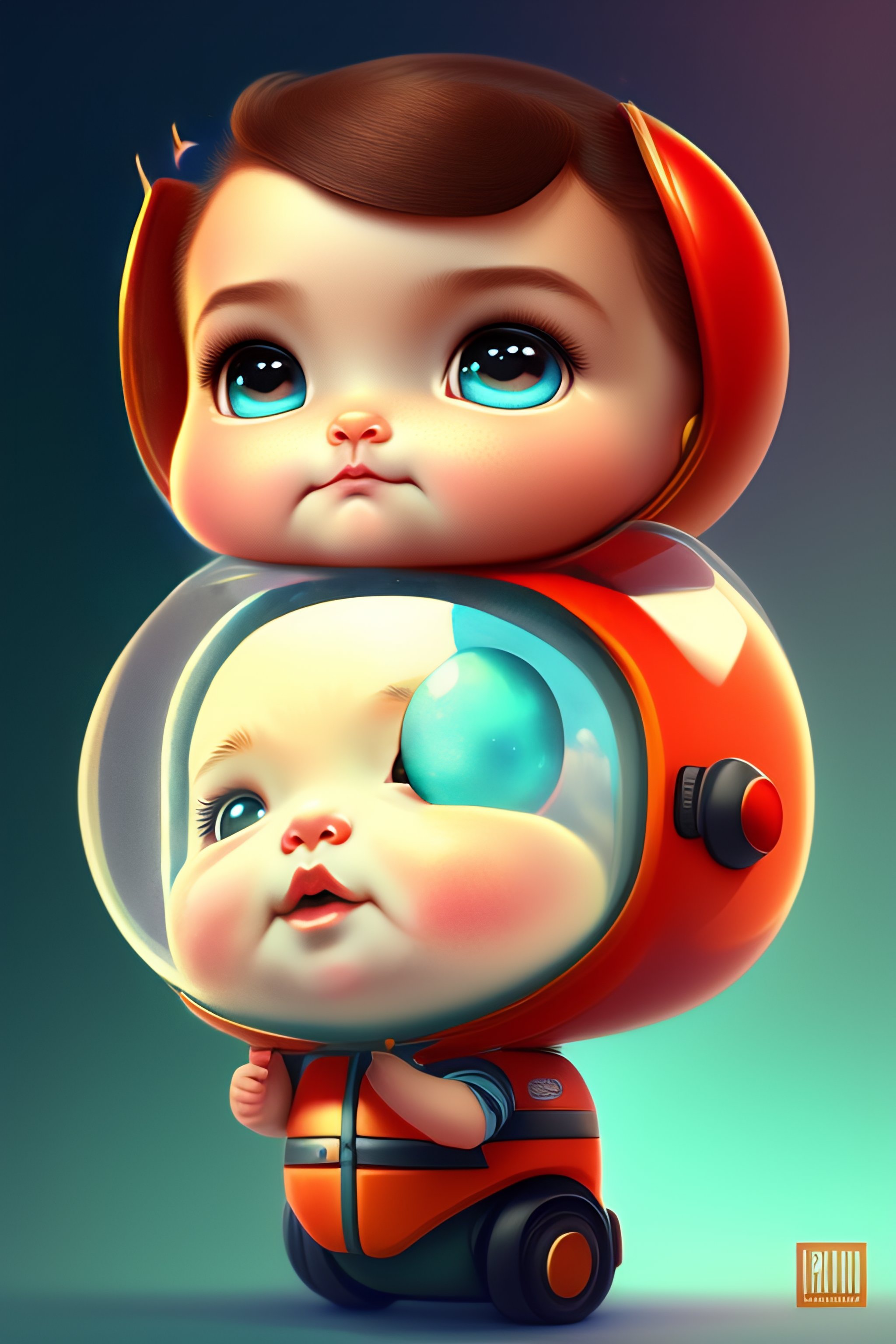 Lexica - Cute and adorable cartoon baby Elon Musk, fantasy, dreamlike ...