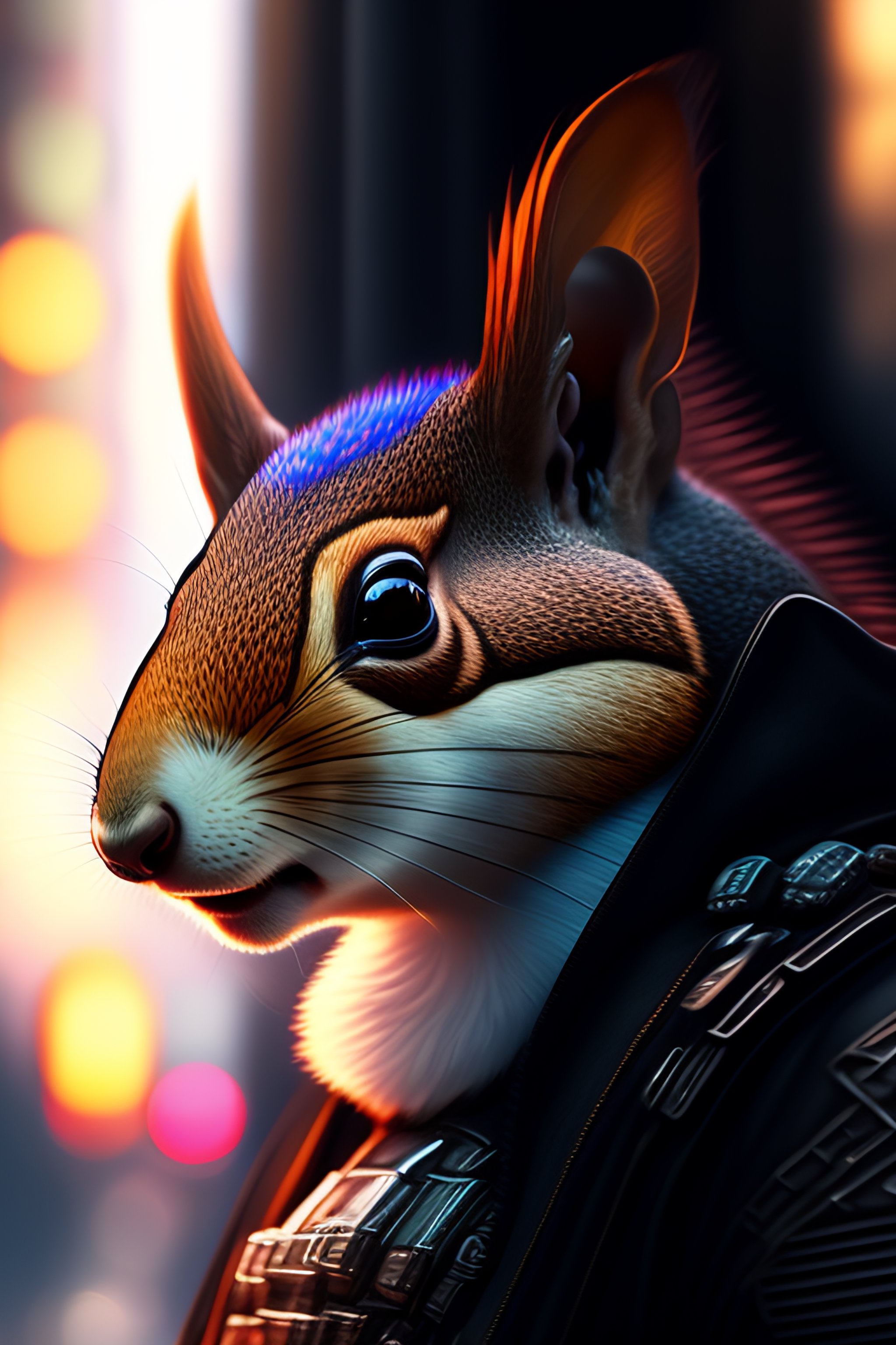 Lexica - A highly detailed long shot photo, cyberpunk giant rabid ...