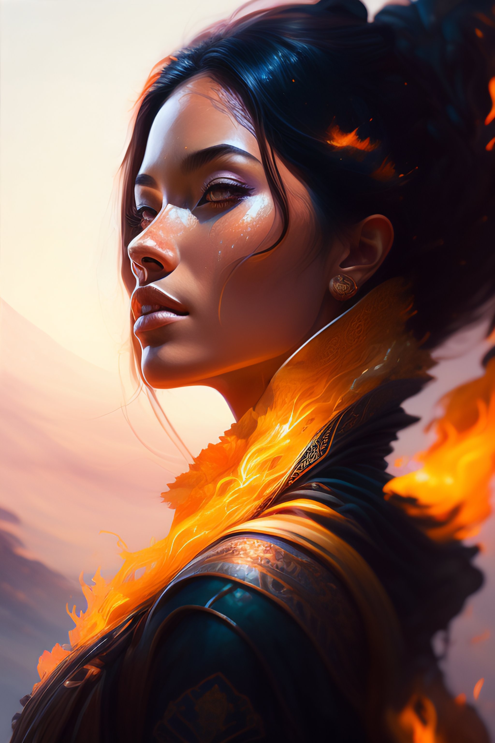 Lexica - "By mandy jurgens : beautiful woman made of fire ! Borderlands ...