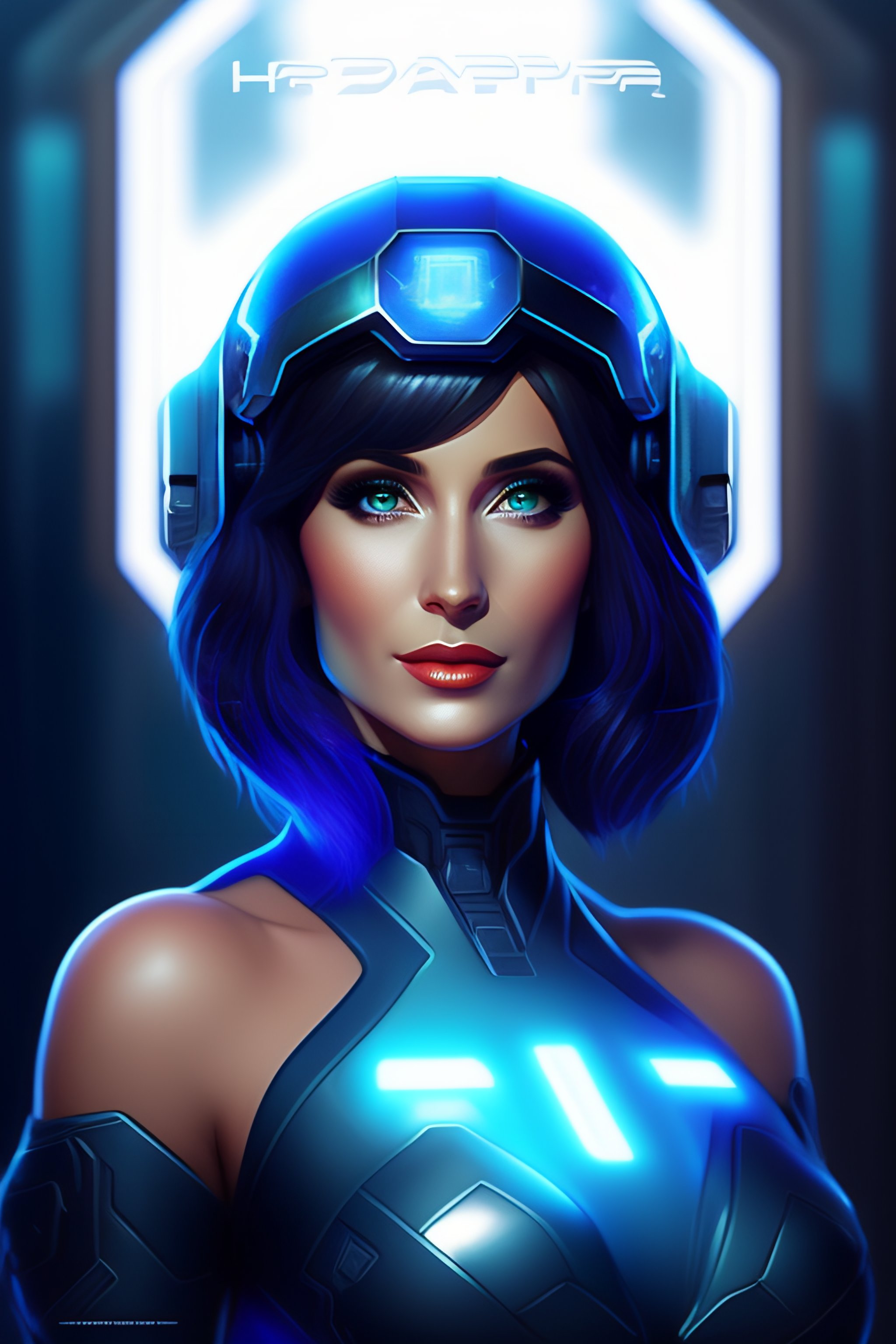 Lexica - Cortana hologram from halo 1 with headpones on, illustration ...