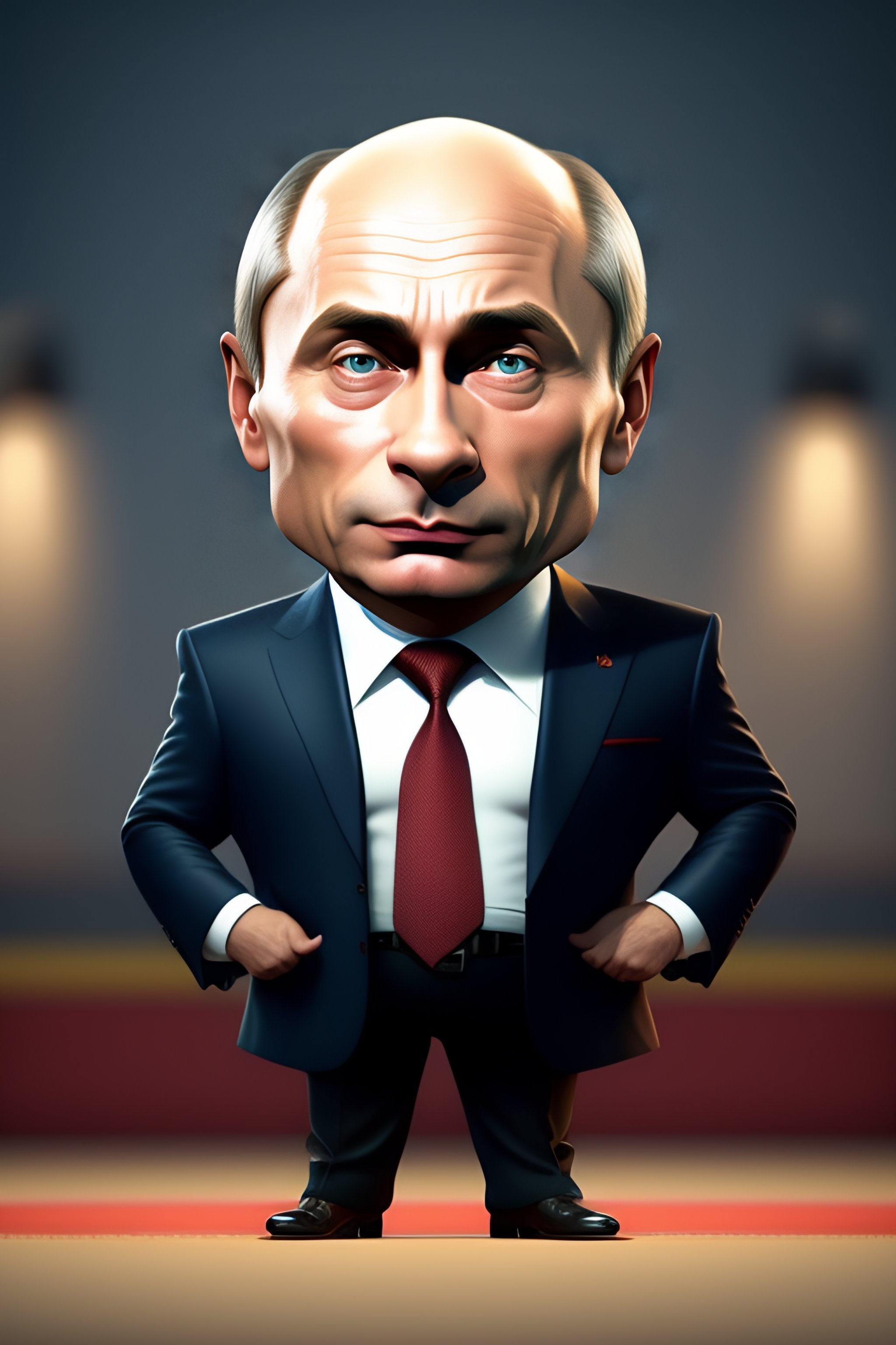 Lexica - Vladimir Putin cute angry caricature full body as a pixar ...