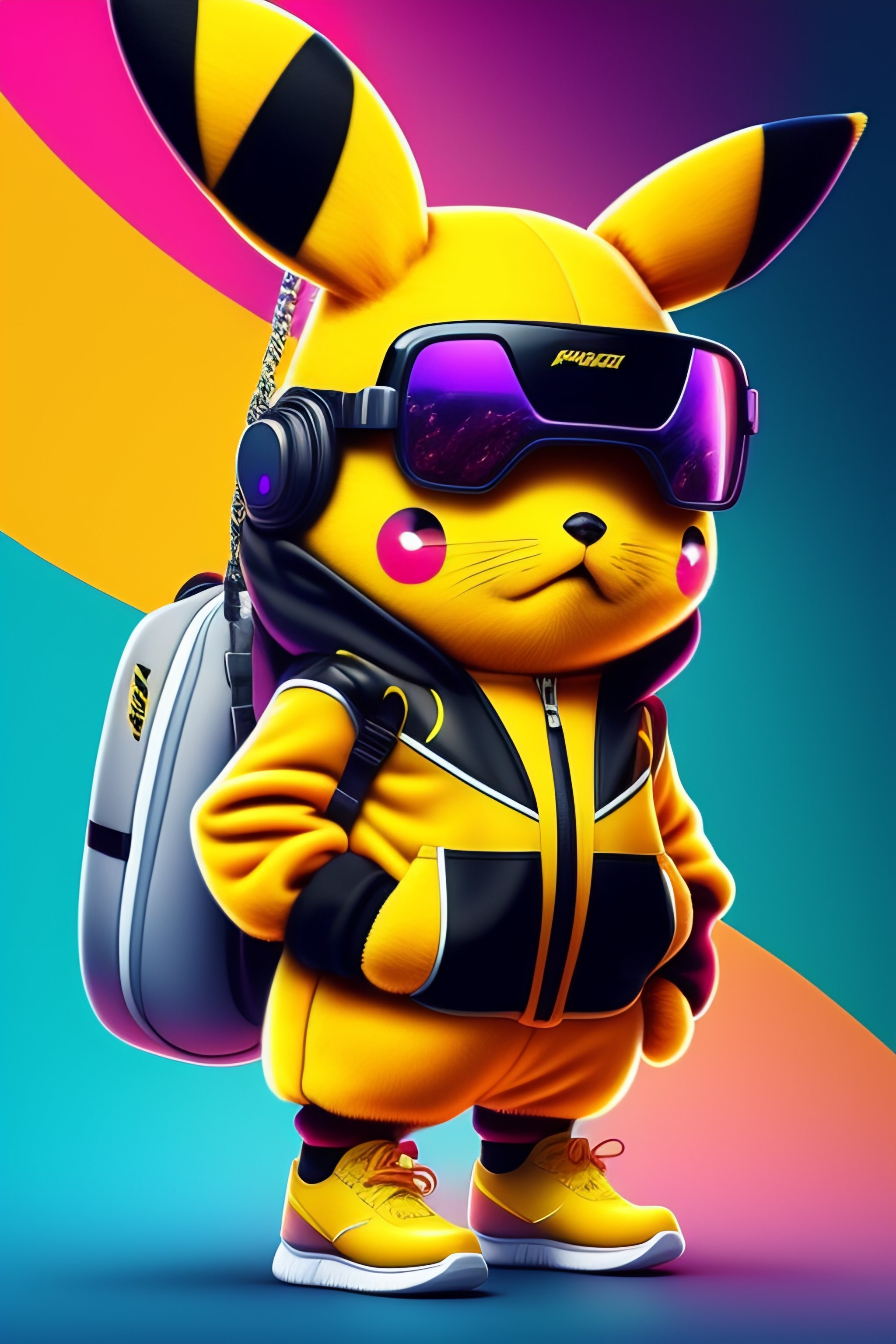 Lexica - Cute stylish Pikachu dressed in stylish futuristic sportswear ...