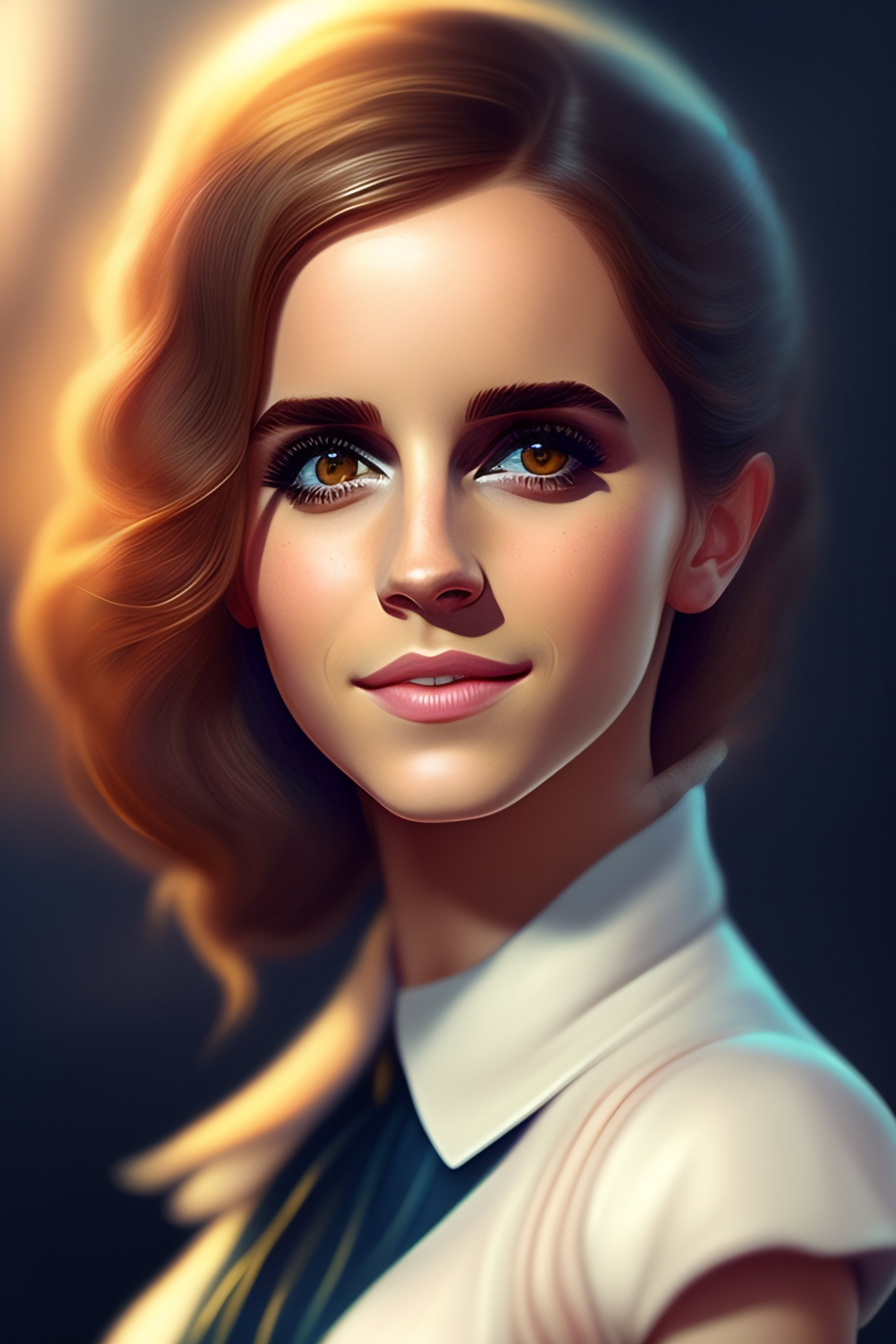 Lexica - Cute and adorable cartoon Emma Watson, fantasy, dreamlike ...