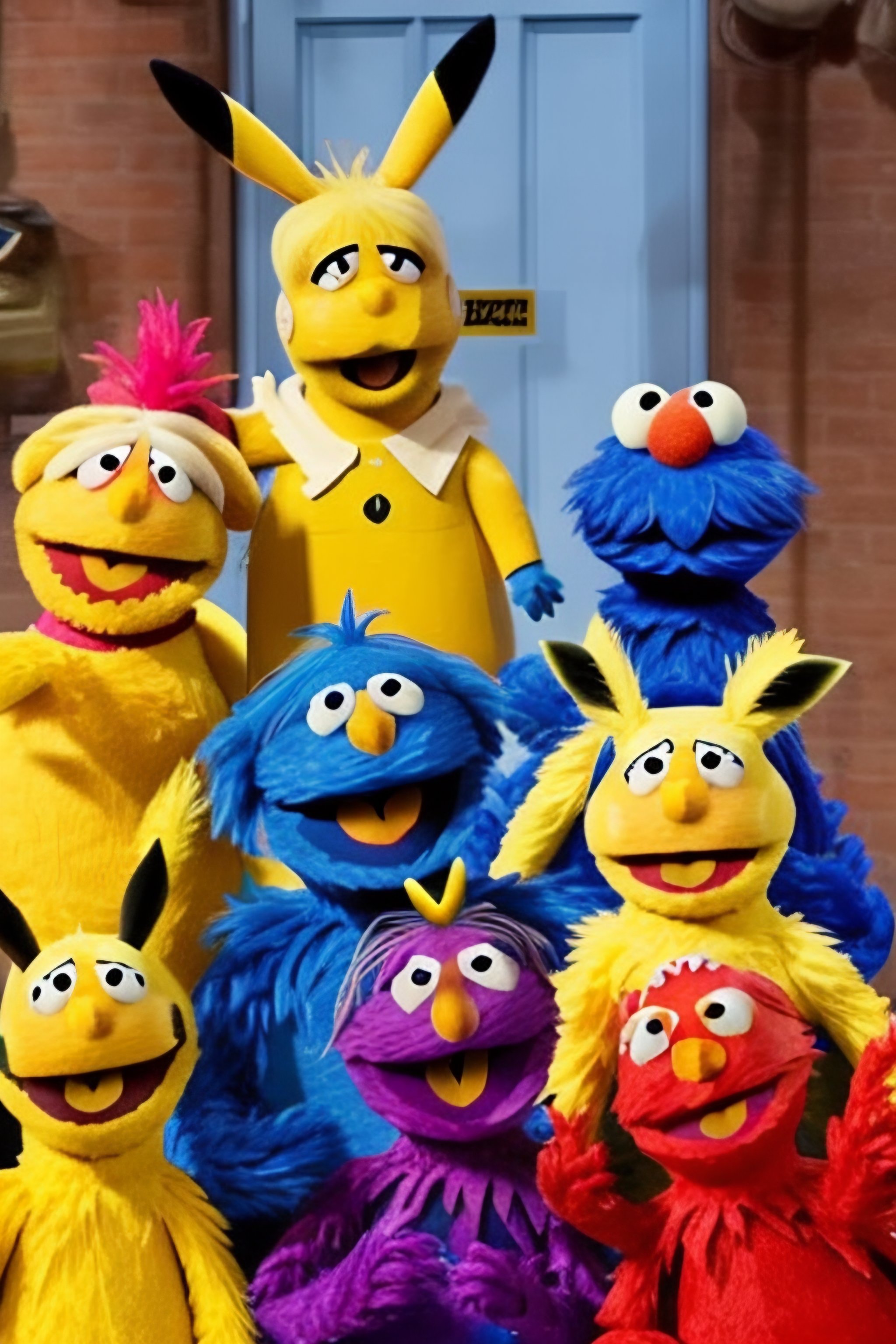 Lexica - Sesame street style pikachu high quality