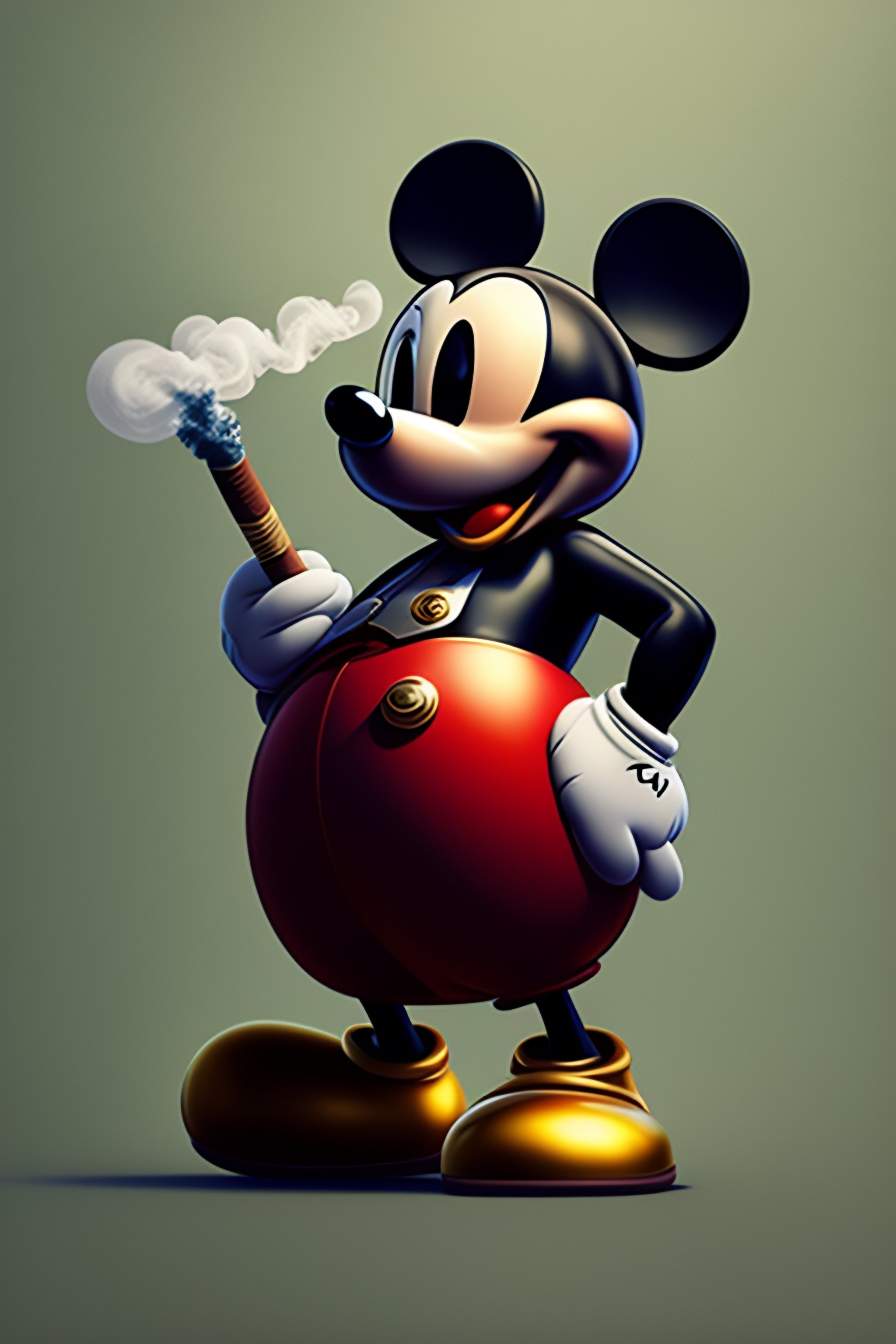 Lexica - Mickey mouse smoking