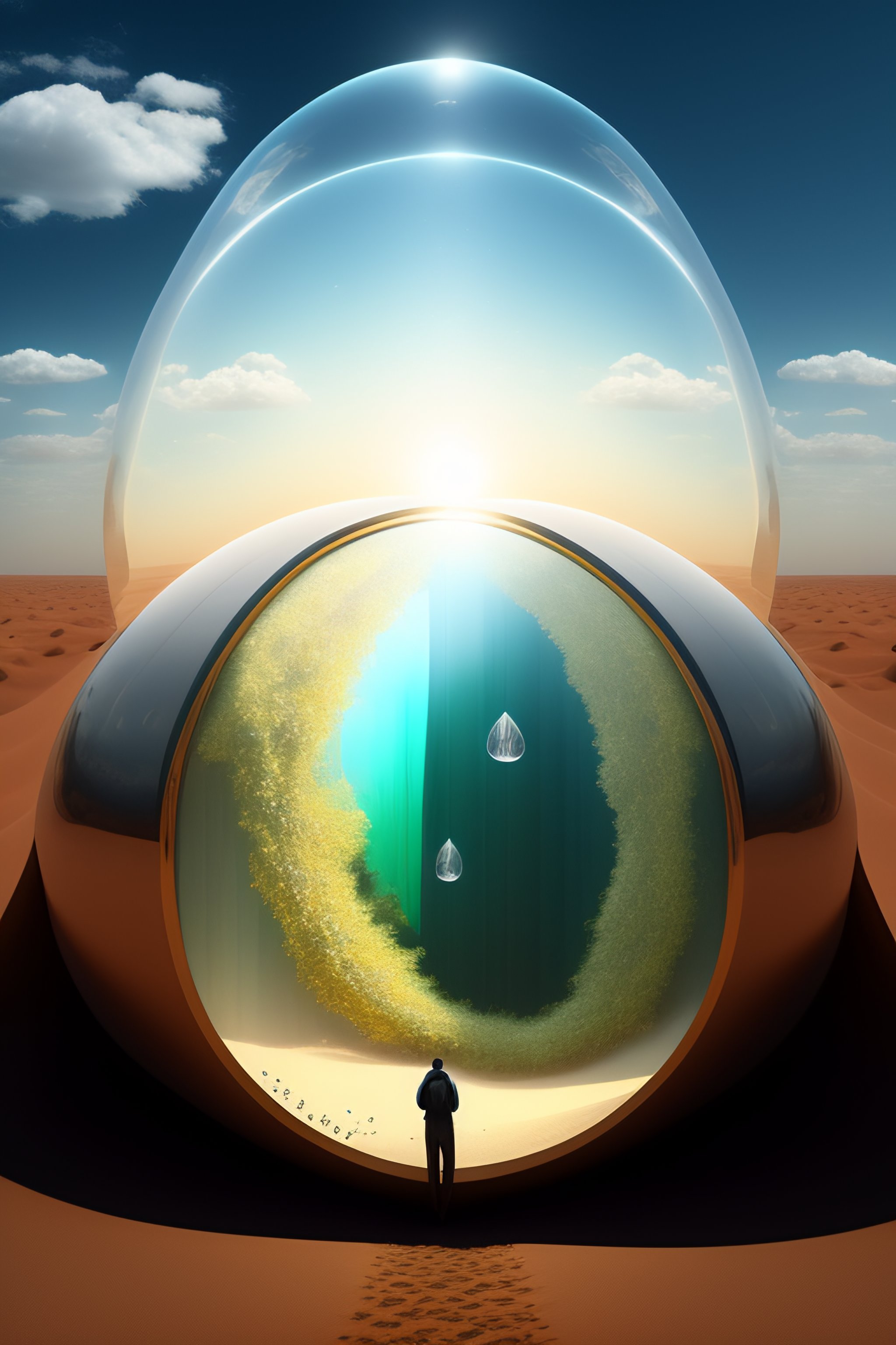 Lexica - Many cocoons side by side; The cocoon is transparent; People ...