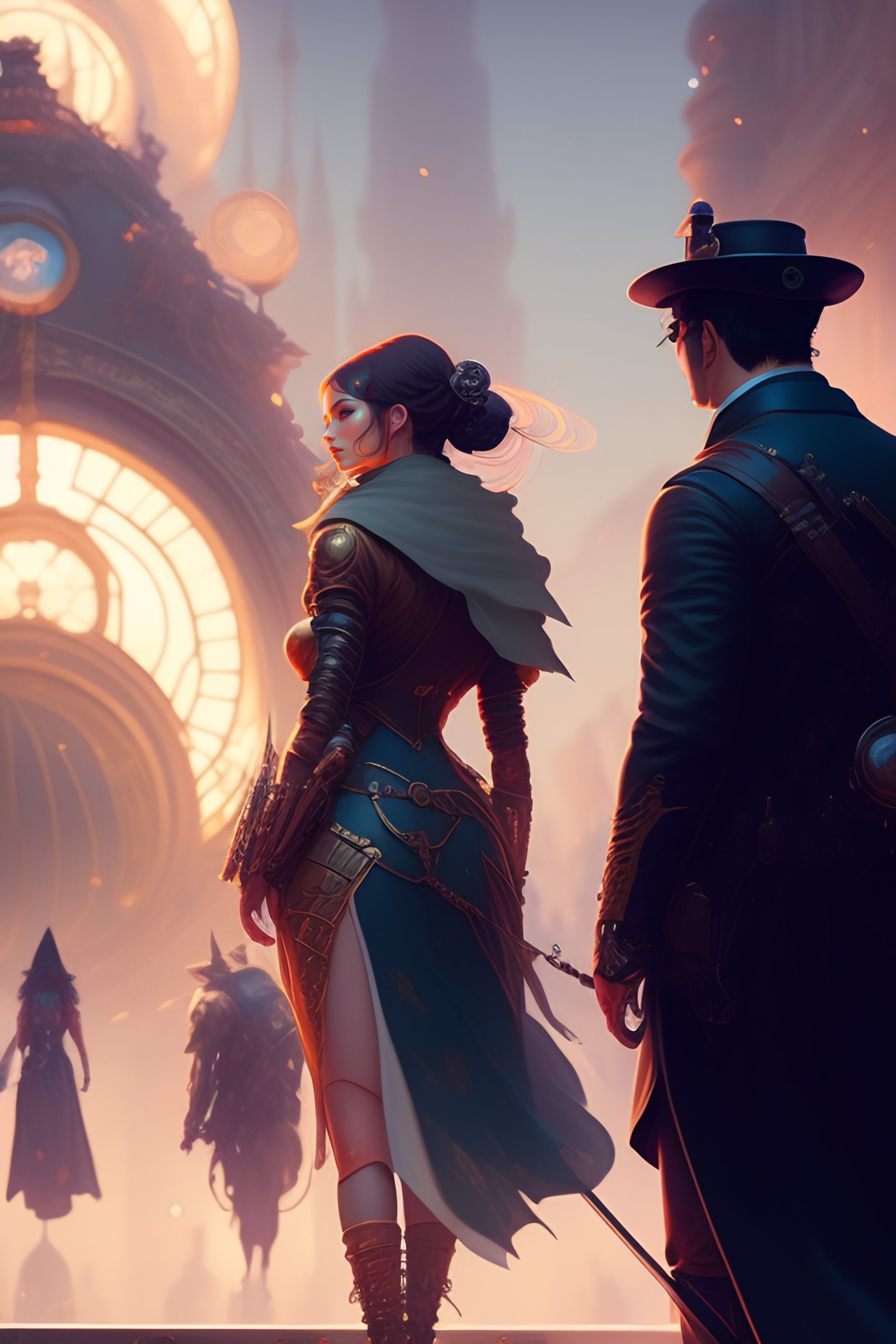 Lexica - People, crowd, humans; steampunk, unreal engine, greg ...